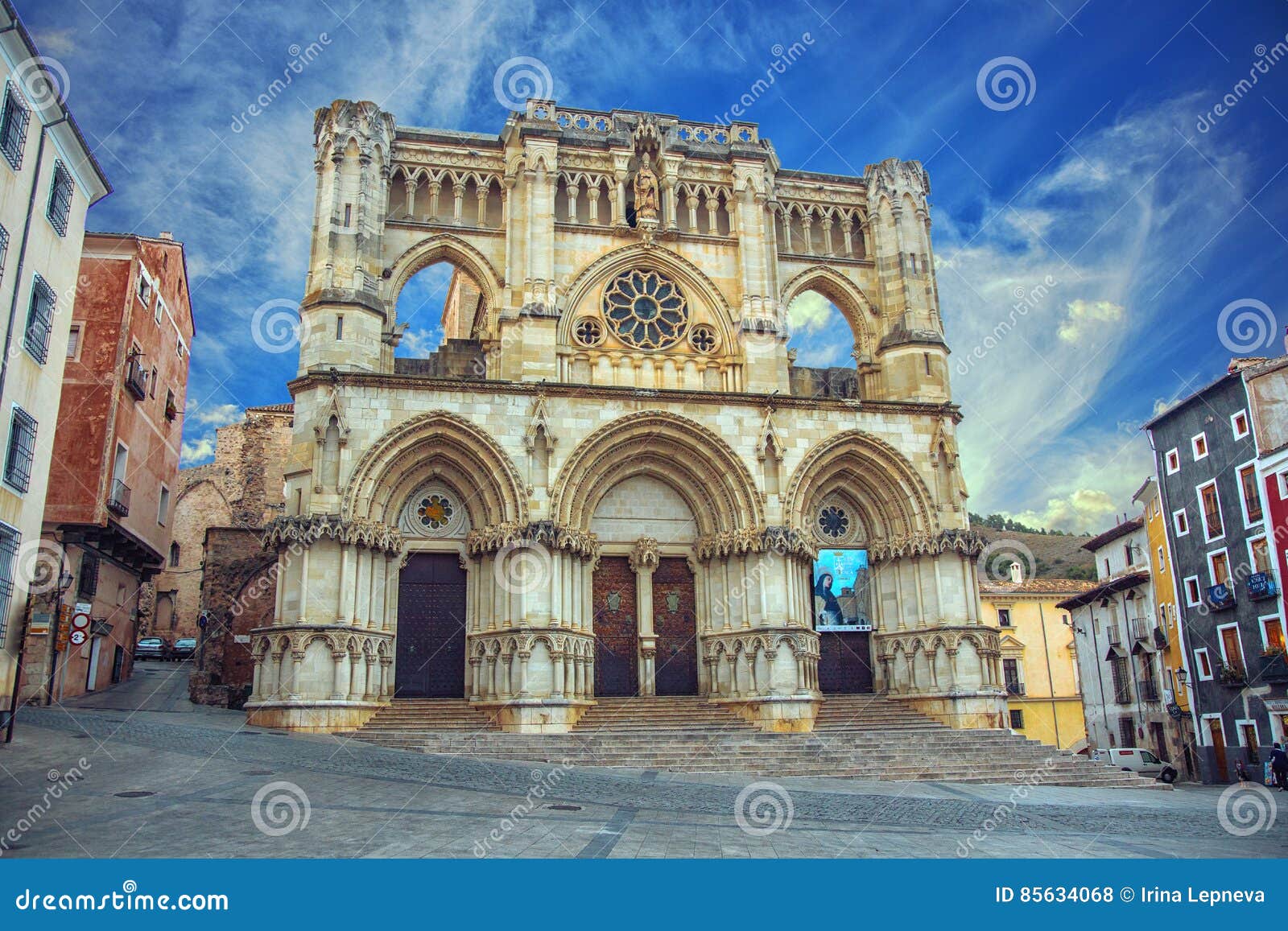 Gothic Cathedral of Cuenca in Spain Editorial Stock Photo - Image of ...