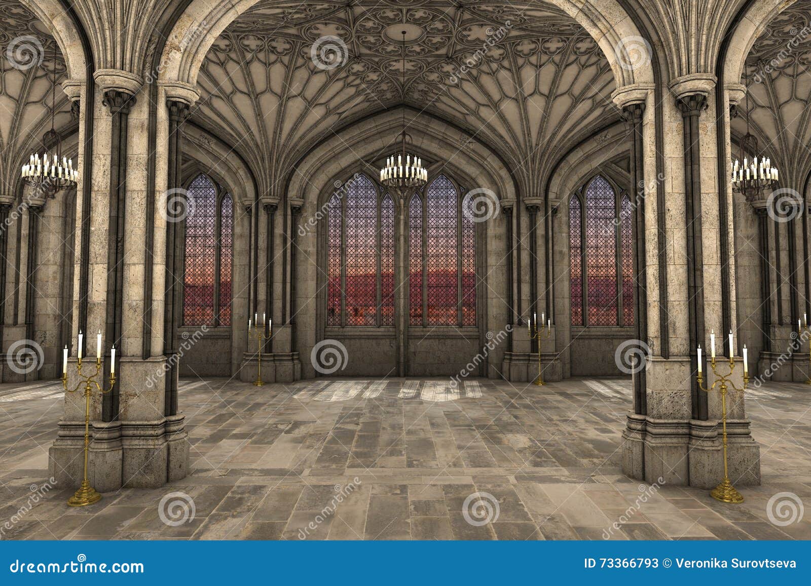 Medieval Cathedral Interior