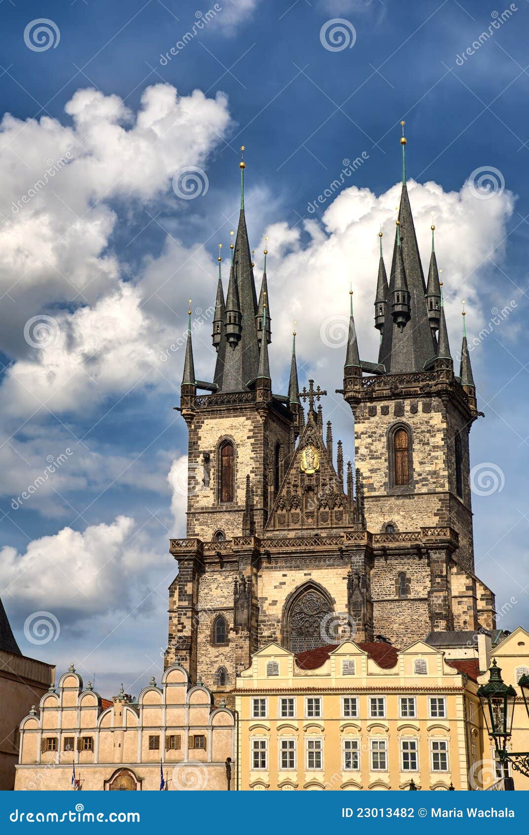 Gothic cathedral in Prague stock photo. Image of scene - 23013482