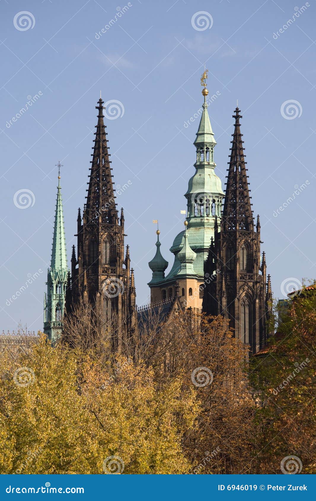 Gothic cathedral in Prague stock image. Image of design - 6946019