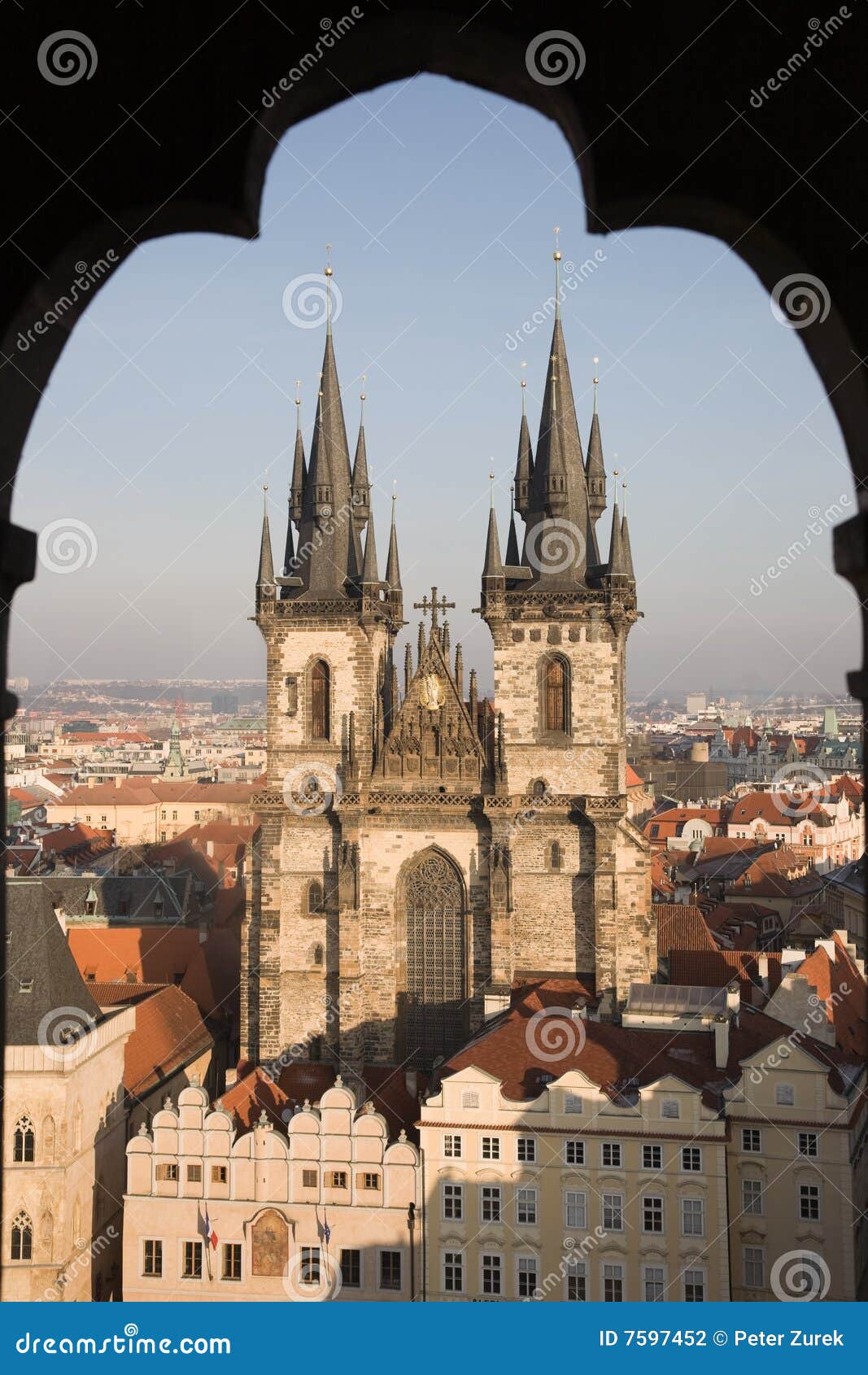 Gothic cathedral in Prague stock photo. Image of stone - 7597452