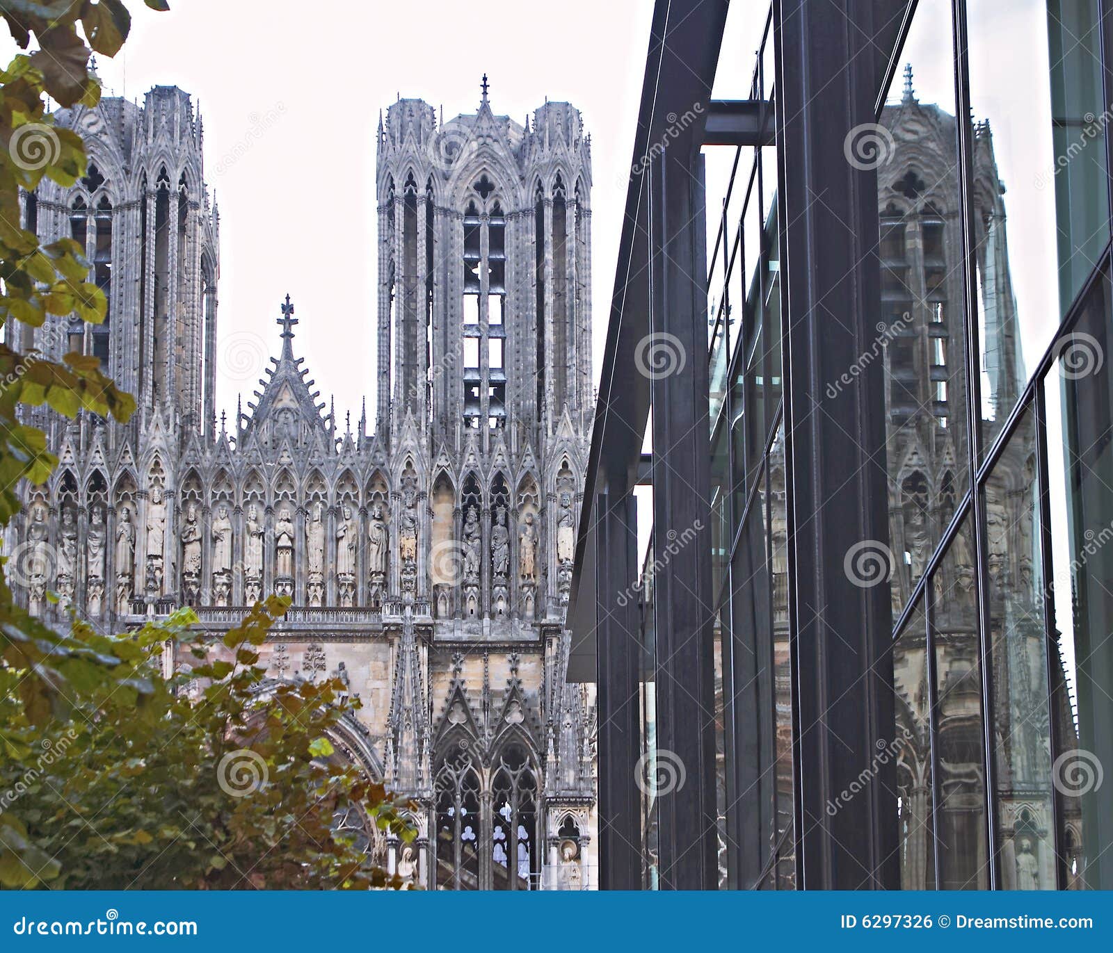 Gothic Cathedral, Rheims, France Stock Photo - Image of facade ...