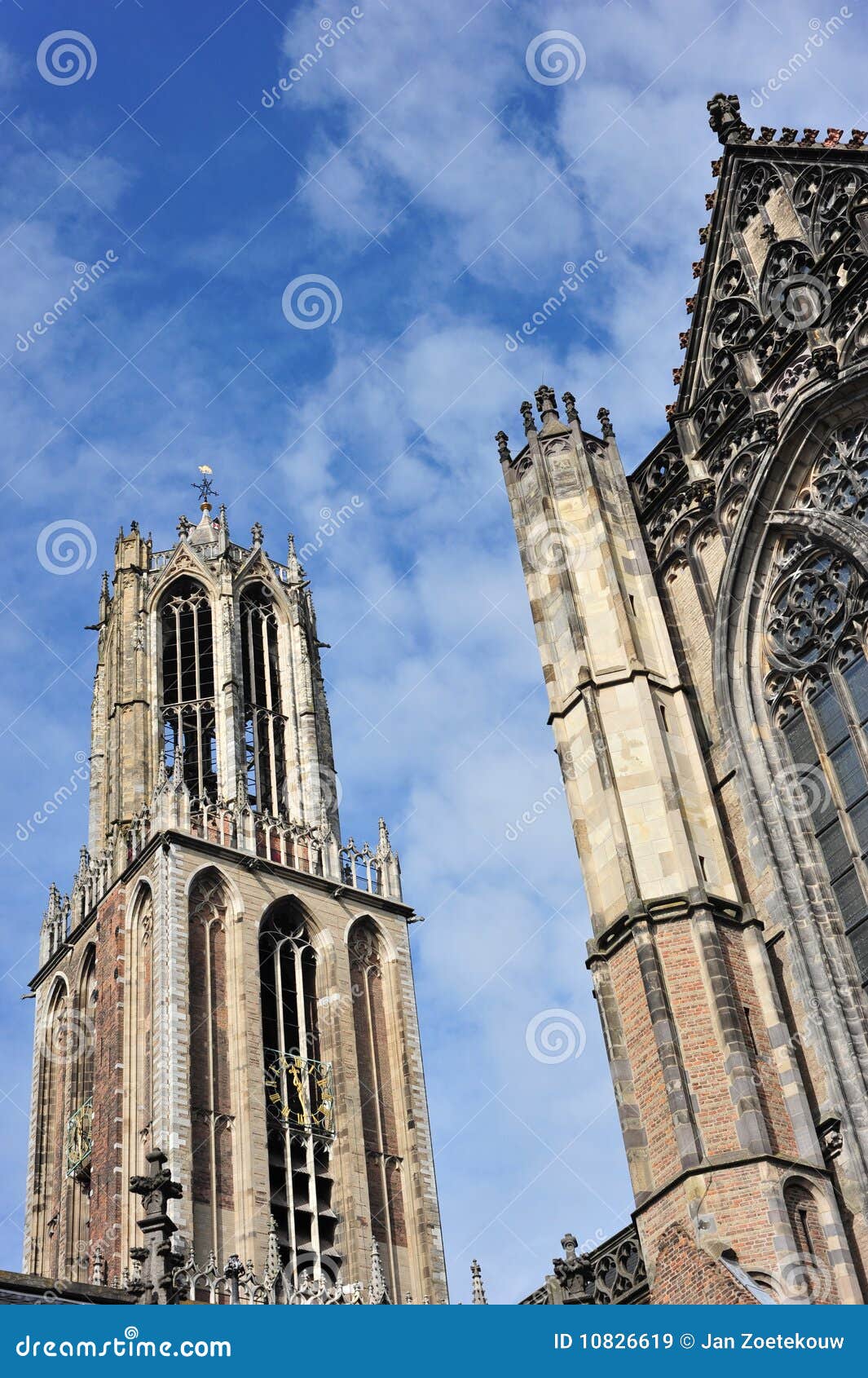 Gothic cathedral and tower stock image. Image of monument - 10826619