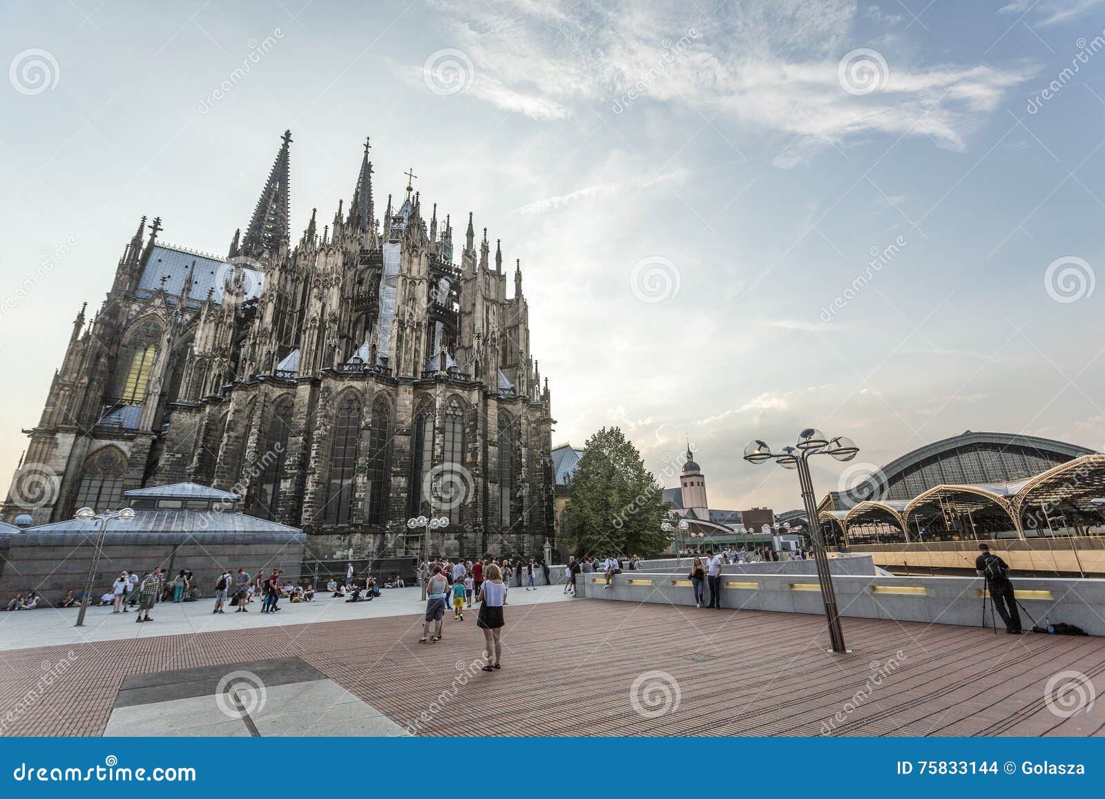 Gothic Cathedral and Train Station in Koln, Germany Editorial Stock ...