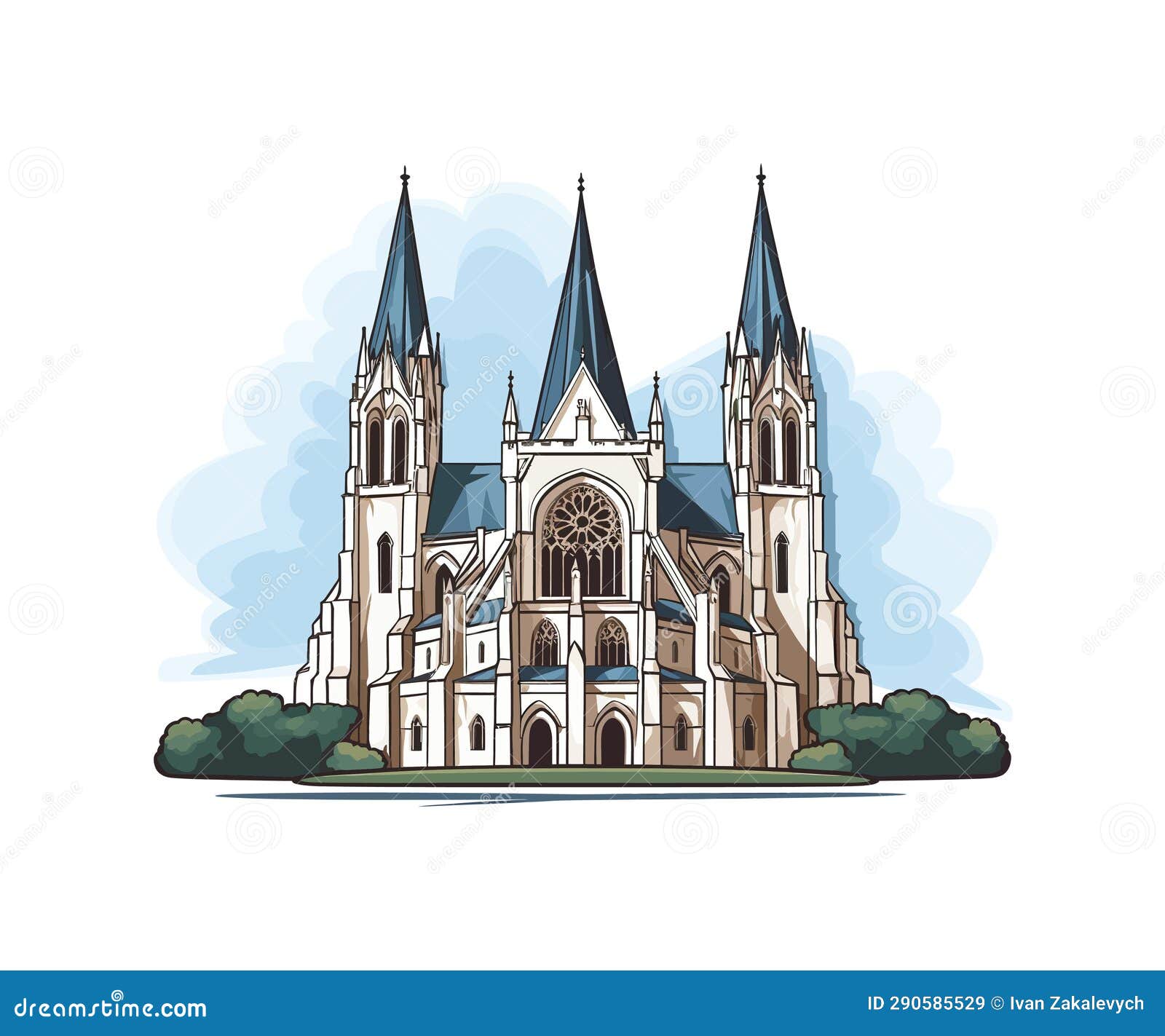 Gothic Cathedral. Vector Illustration Design Stock Illustration ...
