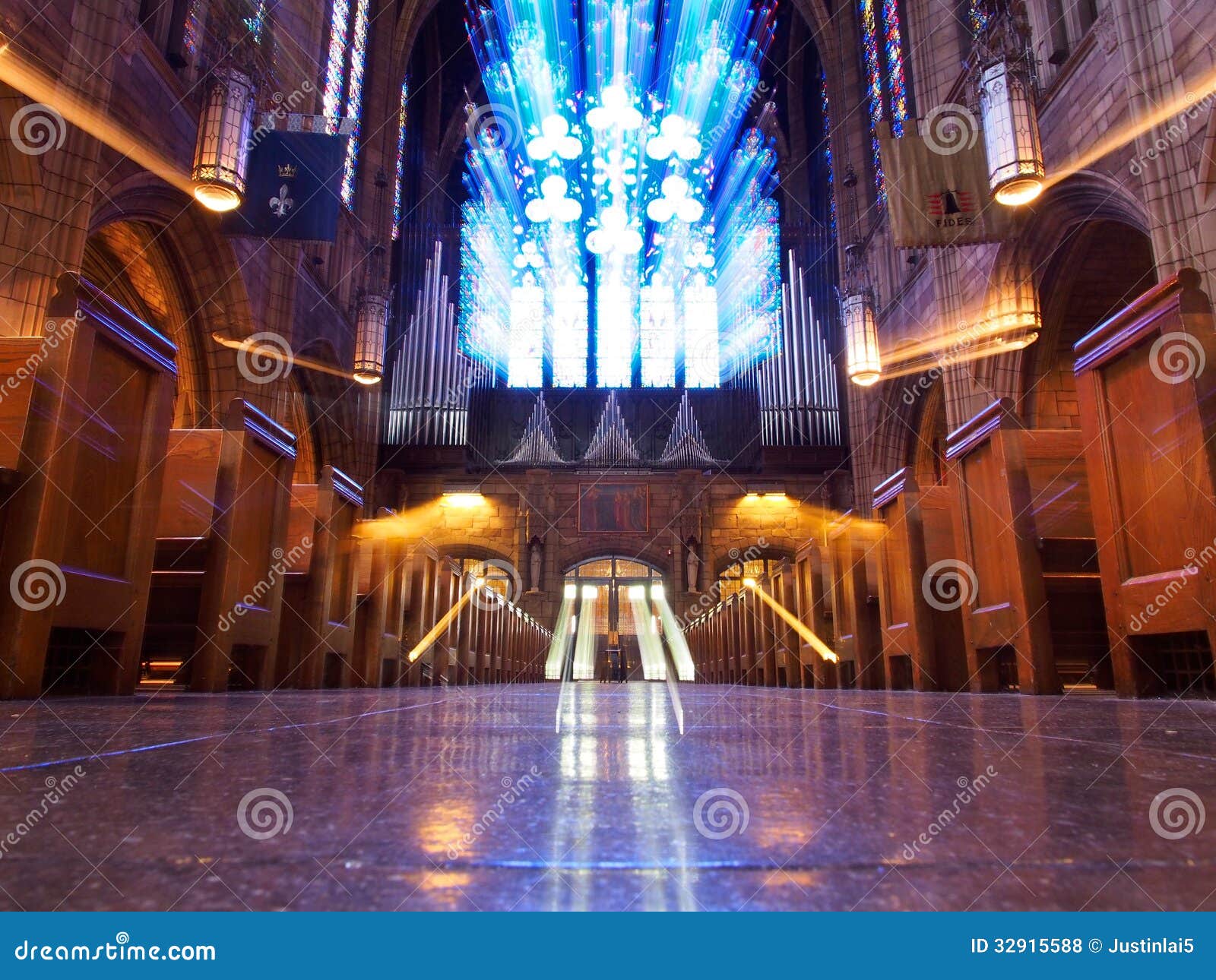 Gothic Catholic Cathedral stock photo. Image of indoor - 32915588