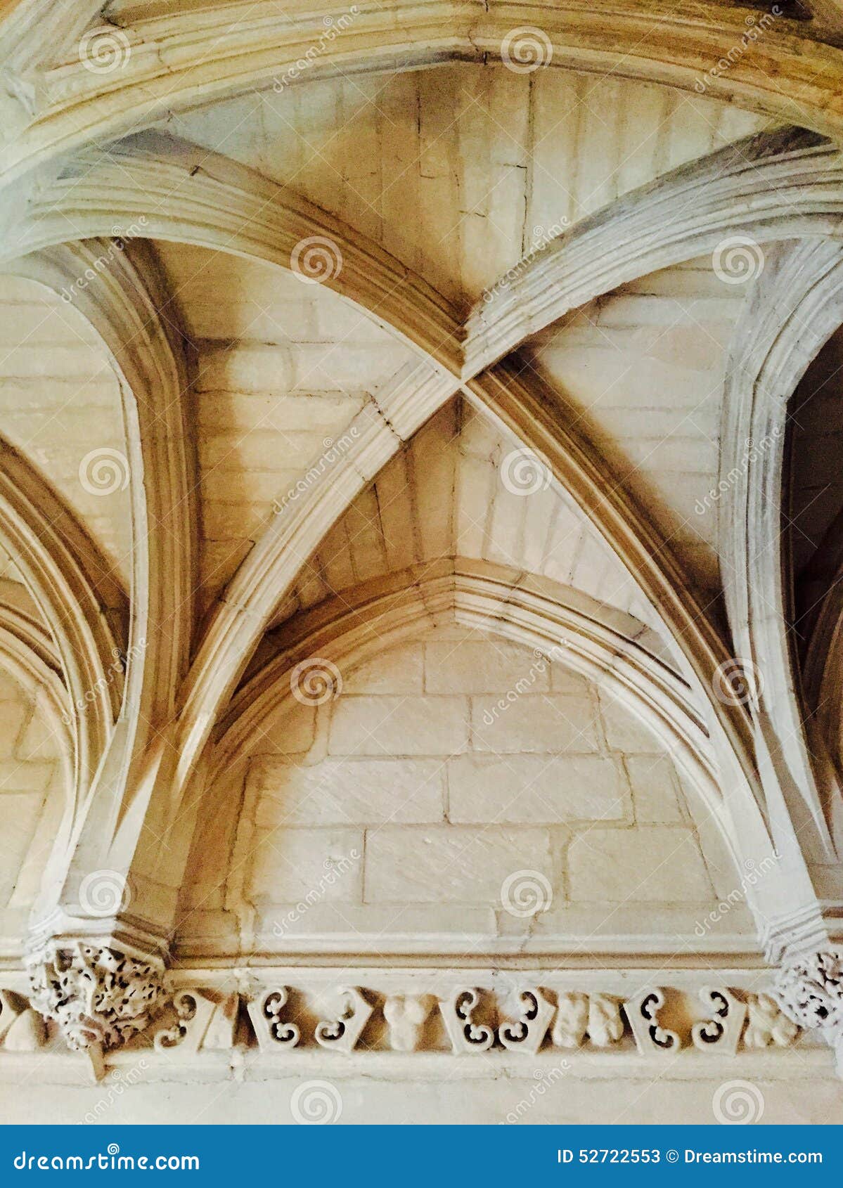 Gothic ceiling stock image. Image of crown, french, france - 52722553