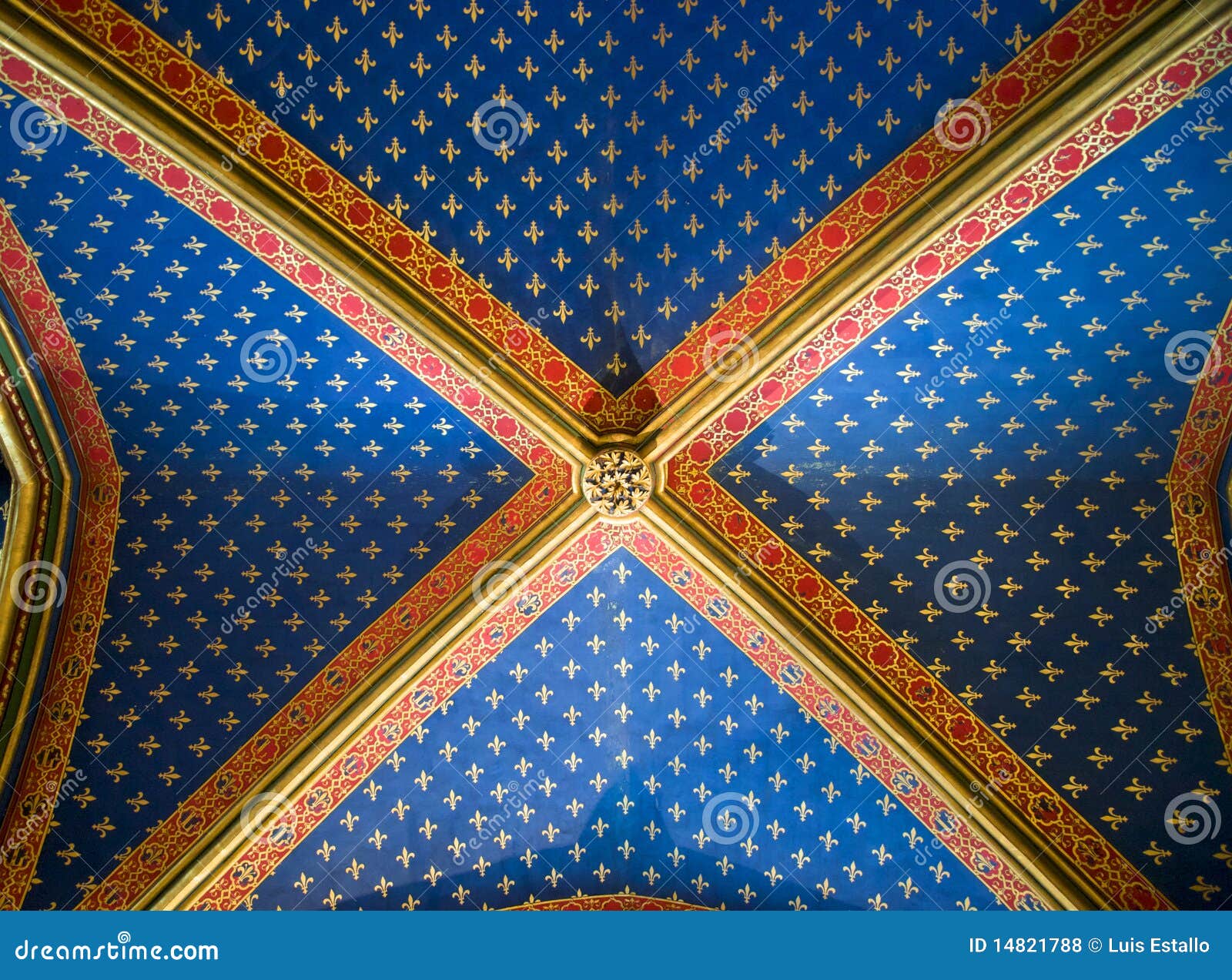 Gothic ceiling decorated stock photo. Image of ancient - 14821788