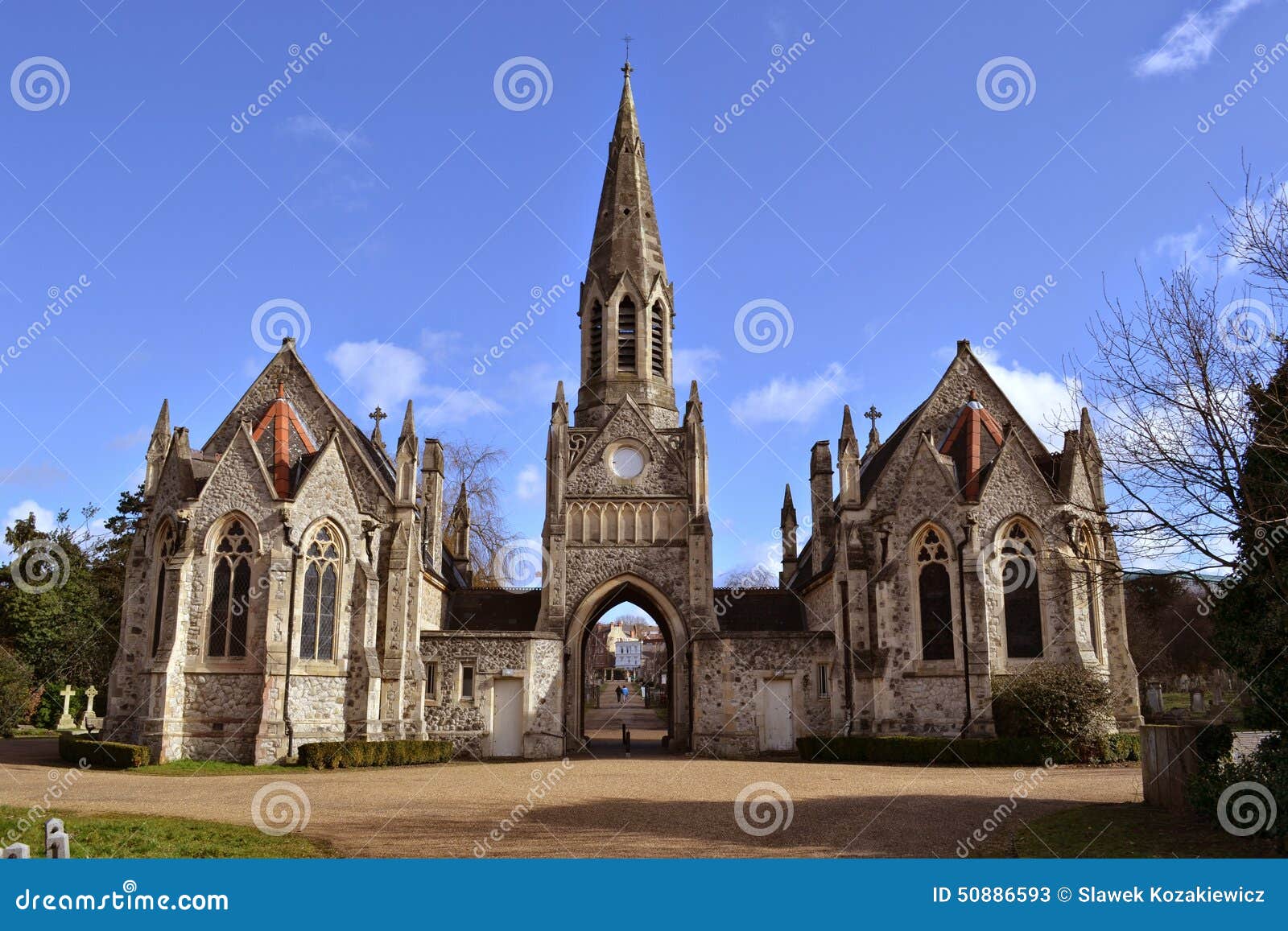 Gothic Chapel Hampstead Cemetery Stock Image - Image of chapel, england ...