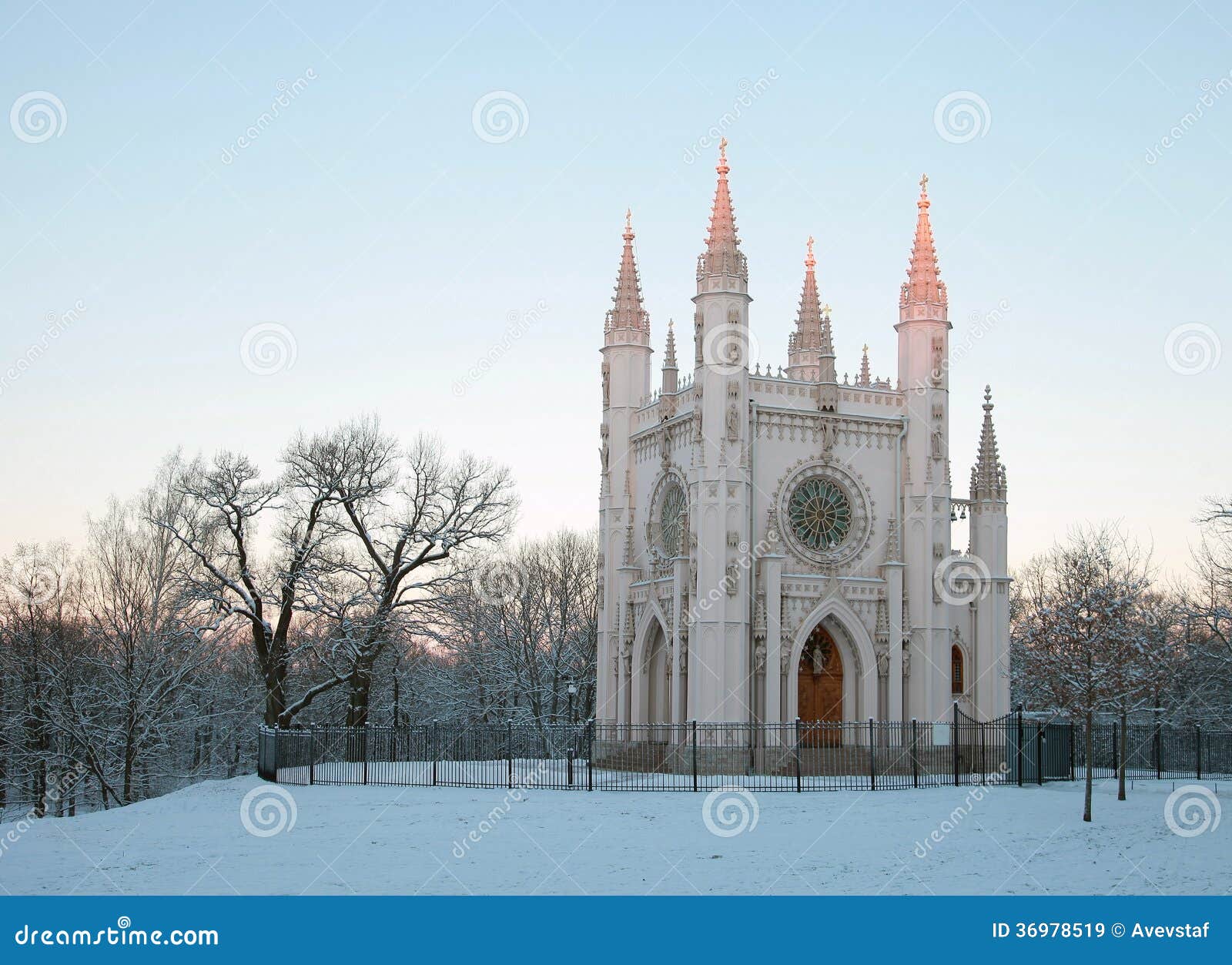 Gothic chapel stock image. Image of landscape, attraction - 36978519