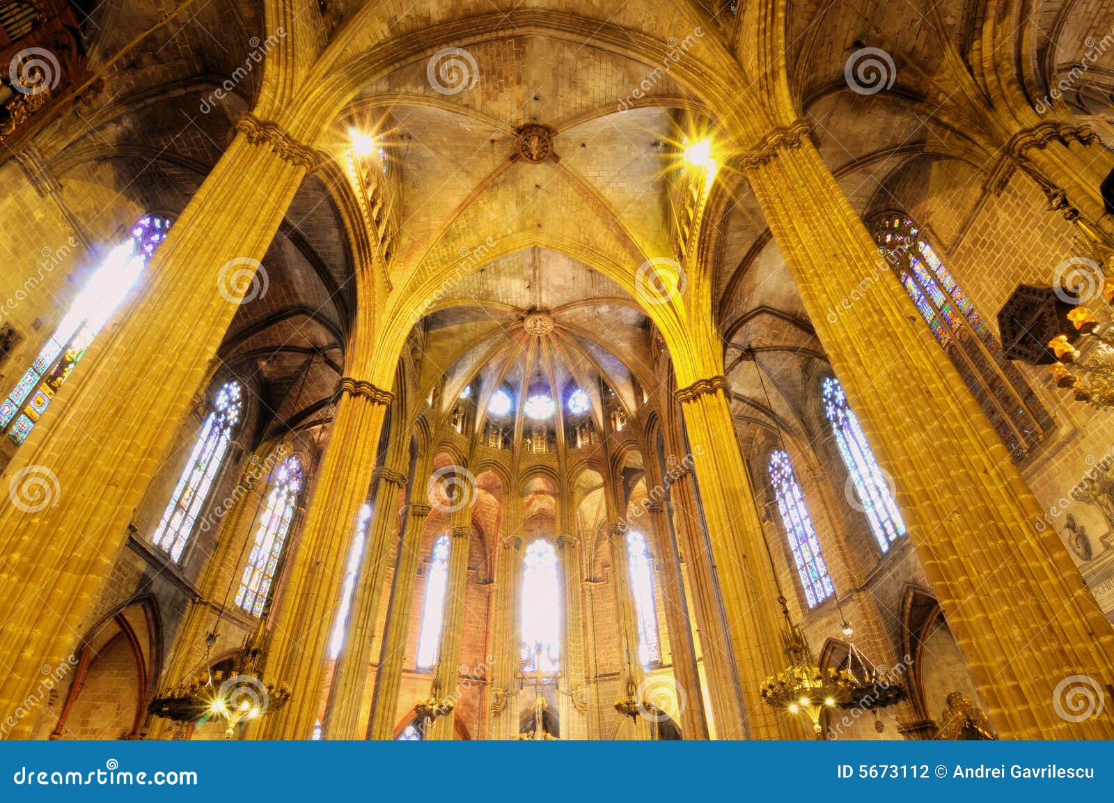 Gothic chatedral stock photo. Image of overwhelming, lights - 5673112
