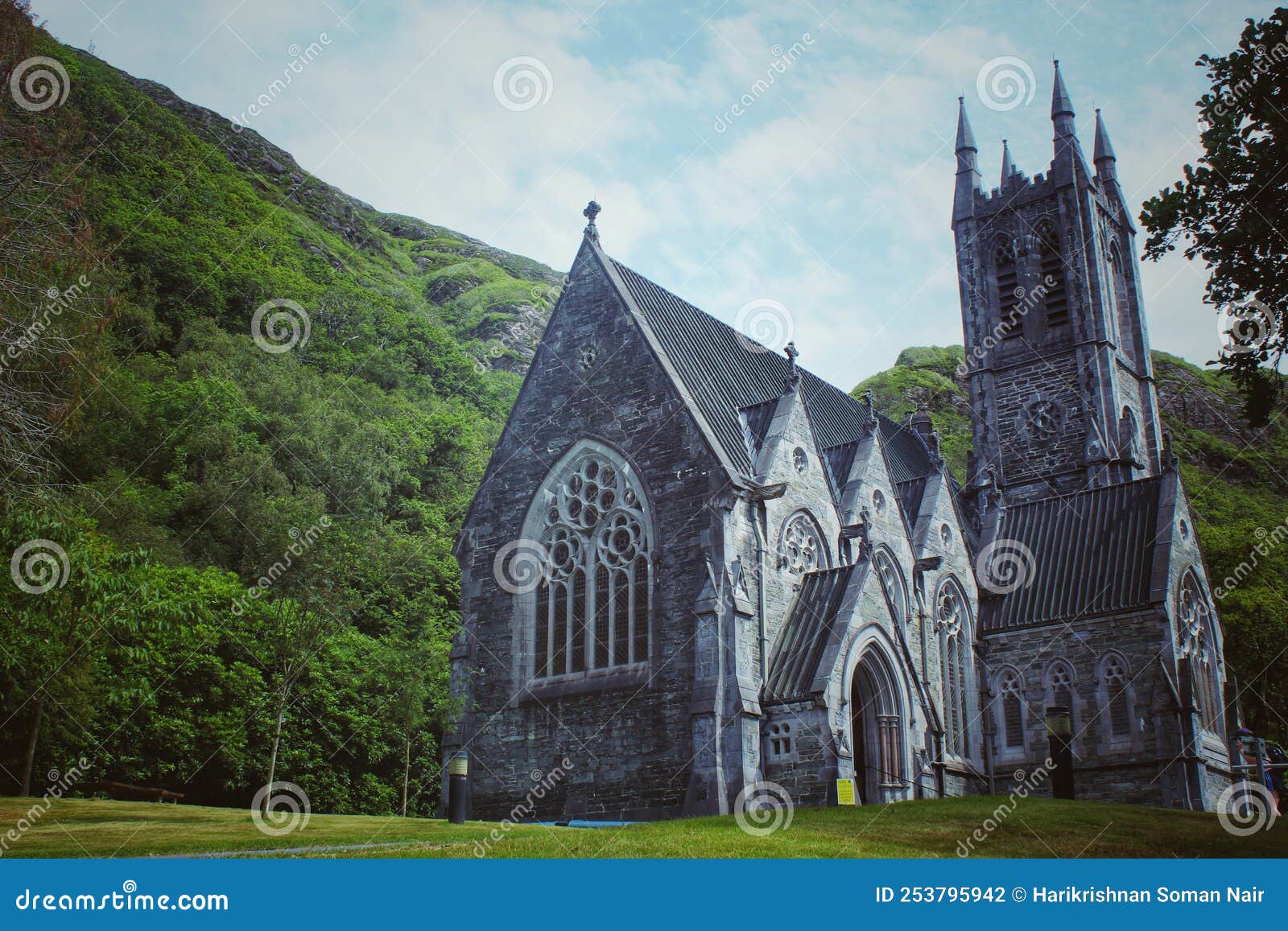 Gothic Church in Kylemore Abbey Editorial Photography - Image of ...
