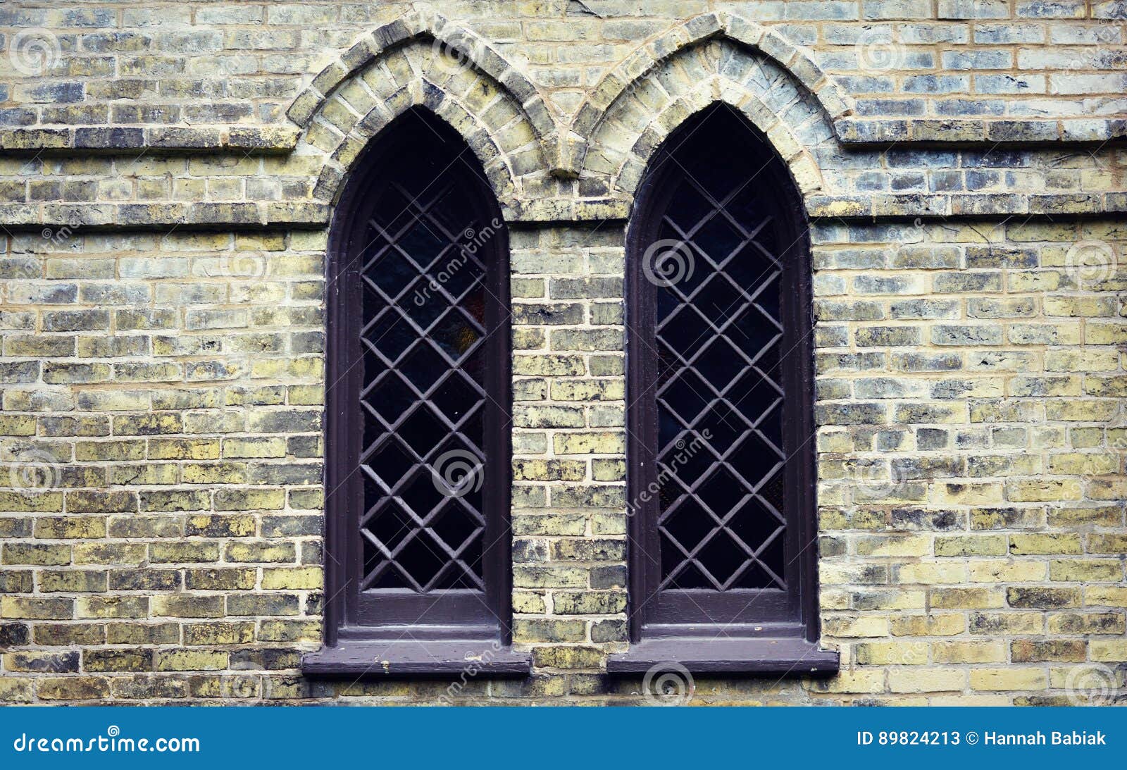 Gothic Church Windows stock image. Image of church, brick - 89824213