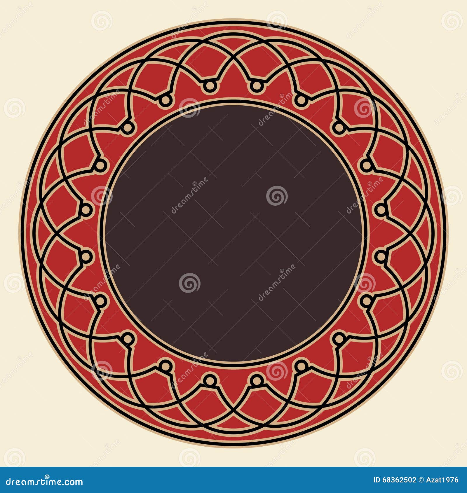 Gothic Circle Window, Vector Illustration, Un-expanded Strokes ...