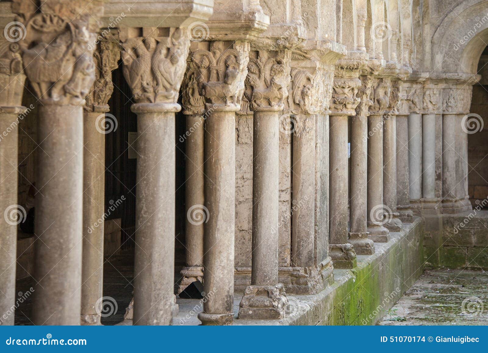 Gothic colonnade stock photo. Image of spain, medieval - 51070174