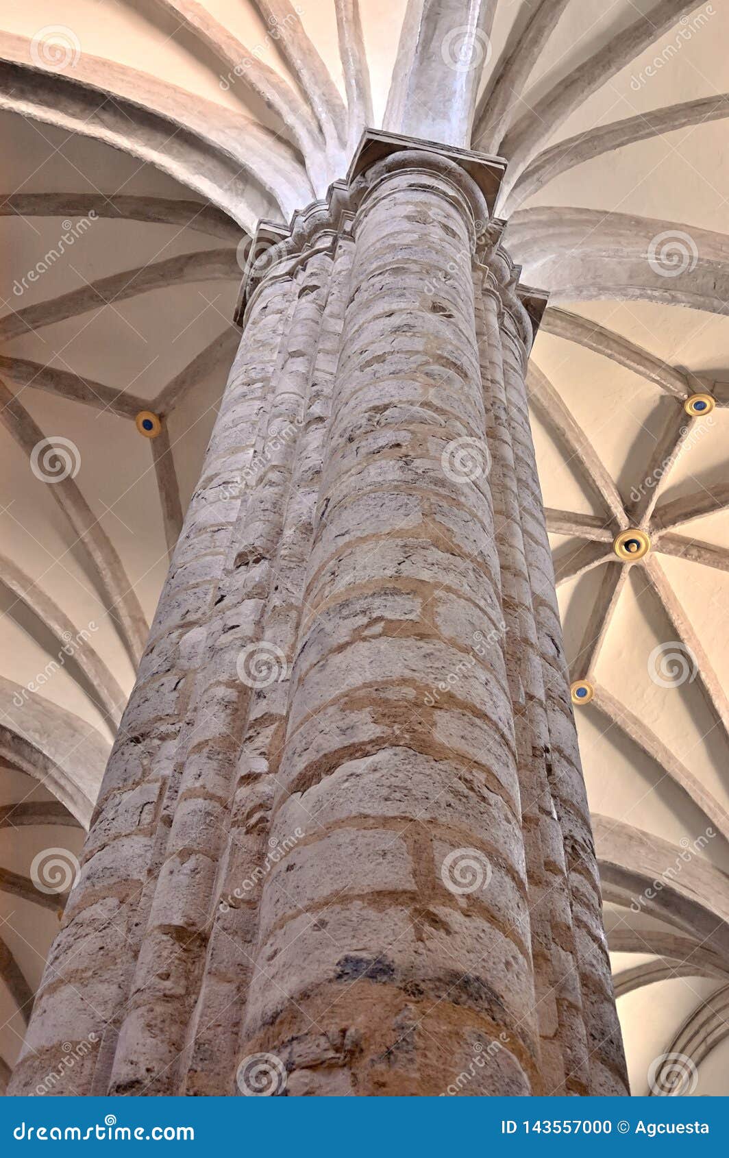 Gothic Column and Ceiling Arches Stock Photo - Image of cathedral, ages ...
