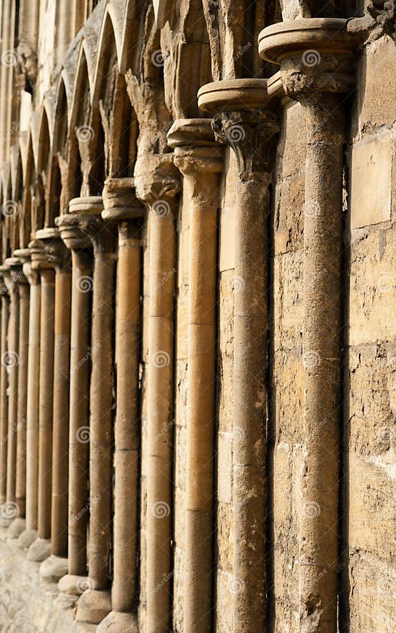Gothic columns stock image. Image of architectural, granitic - 19015895