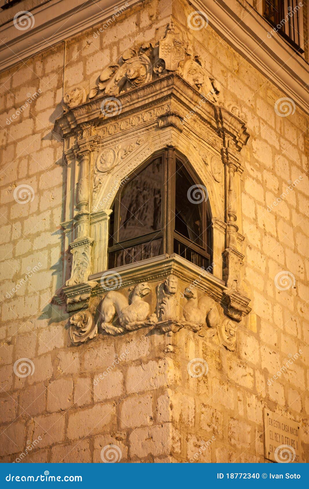 Gothic corner window stock photo. Image of street, monument - 18772340