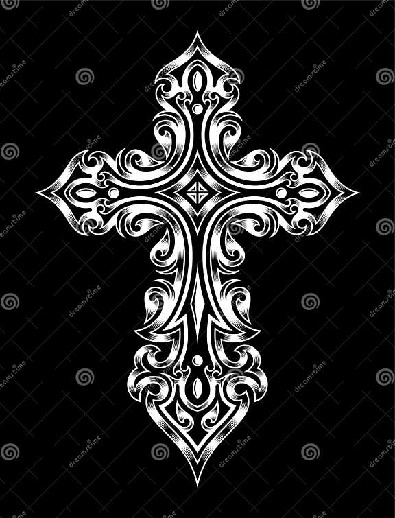 Gothic Cross stock vector. Illustration of symbols, spirituality - 37281048