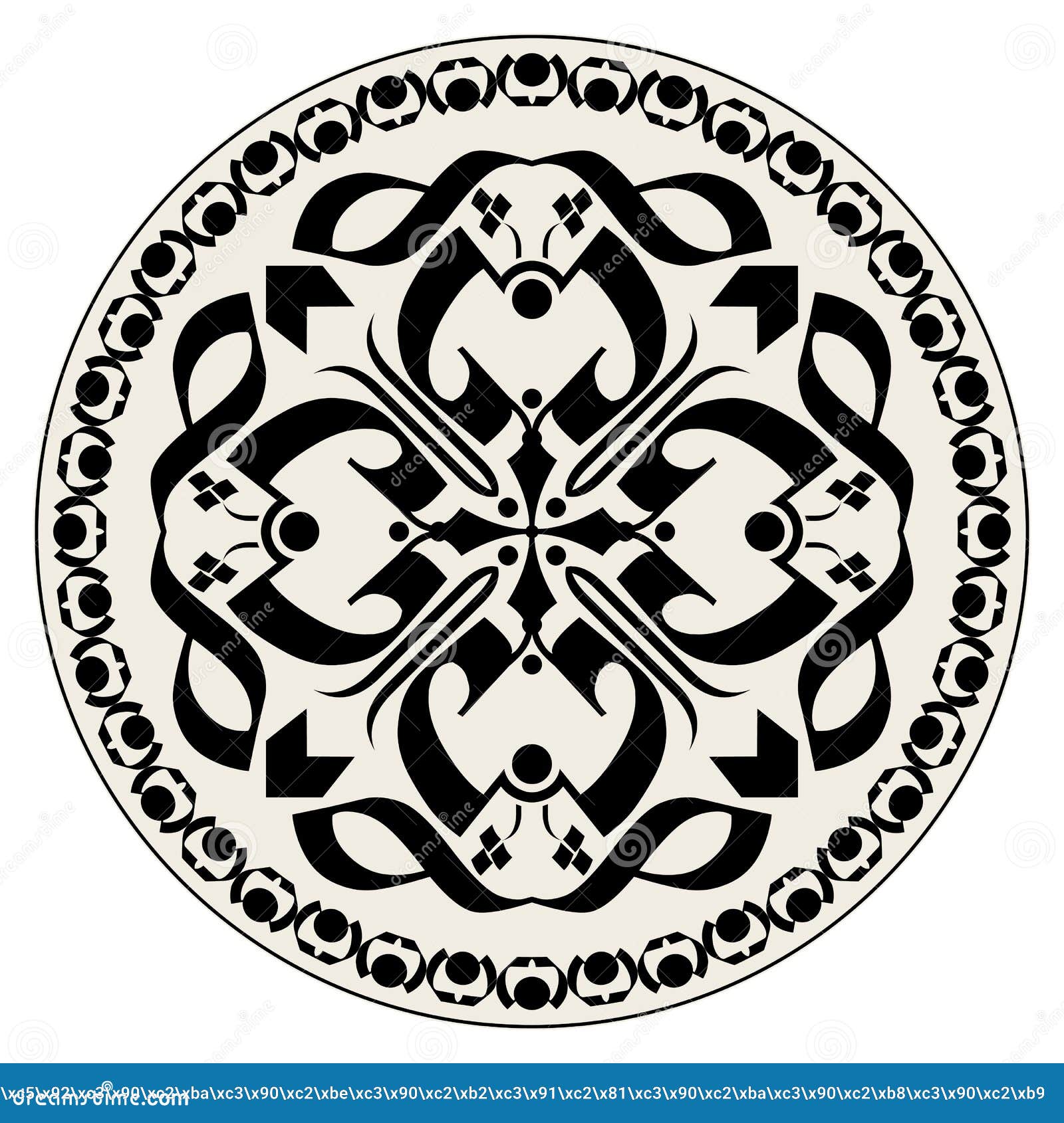 Gothic cross rosette stock vector. Illustration of garden - 62032320