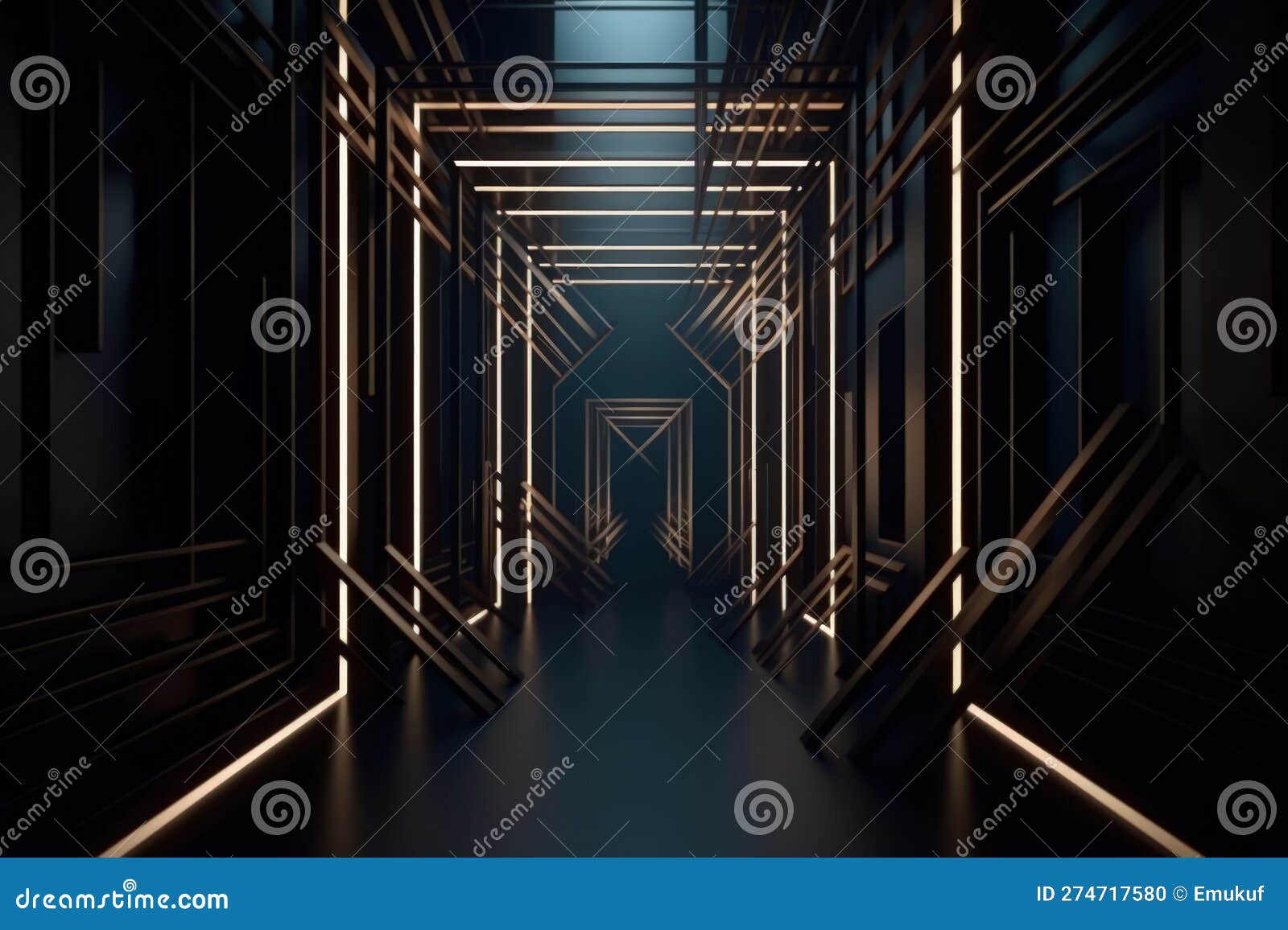 Gothic Dark Empty Room Generative Ai Stock Illustration - Illustration ...