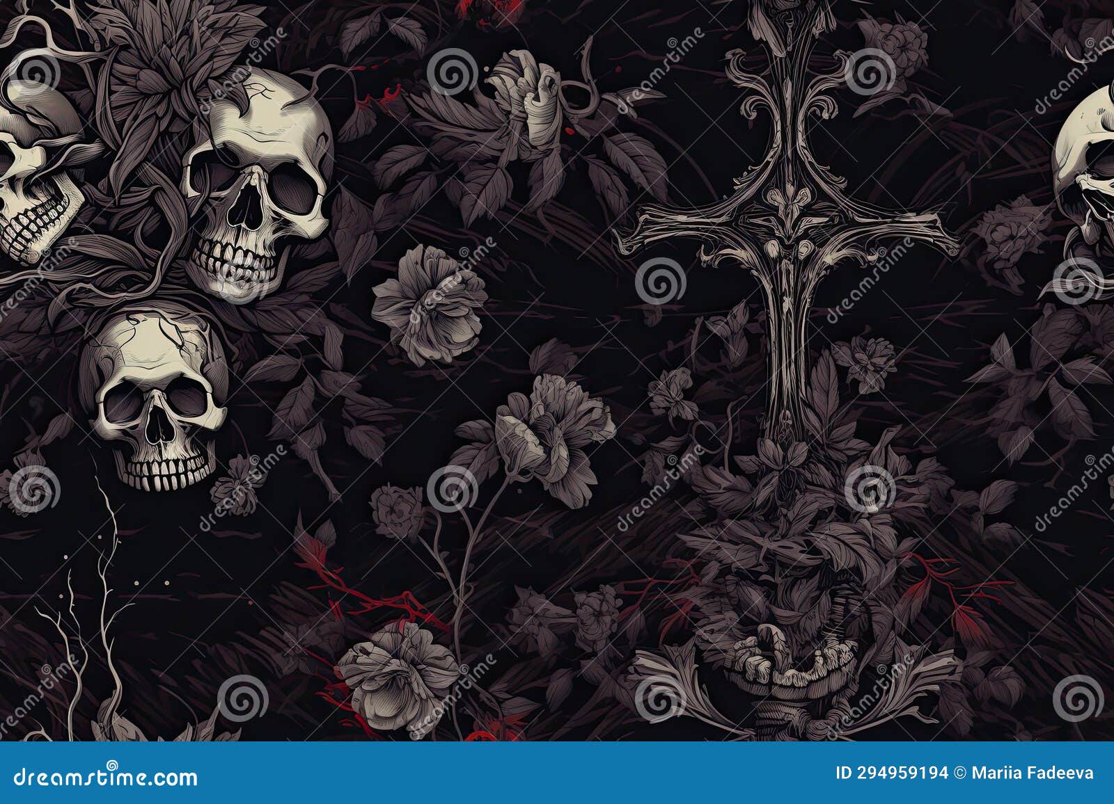 Gothic Dark Pattern with the Addition of Ominous and Surreal Mutations ...