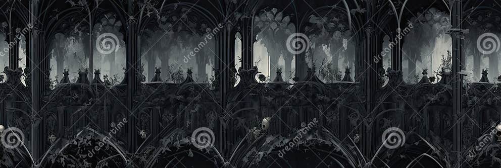 Gothic Dark Pattern with the Addition of Ominous and Surreal Mutations ...