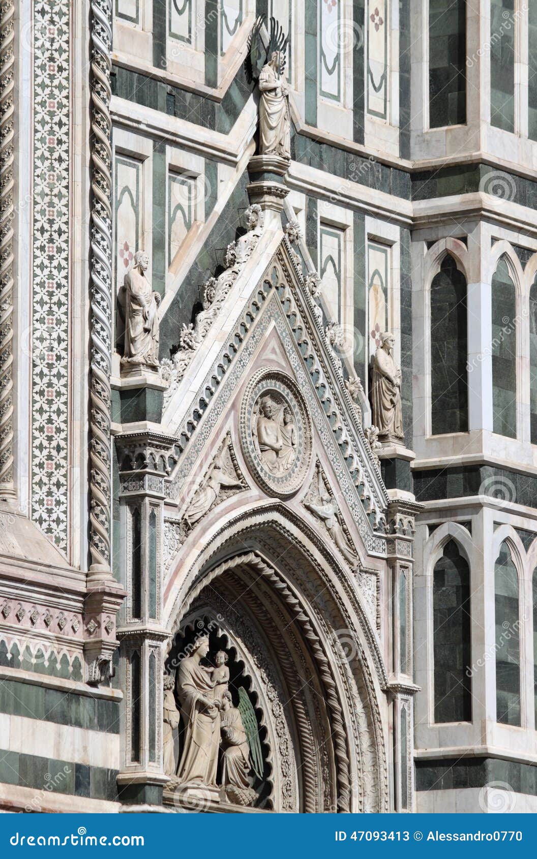 Gothic Decorations on Florence Cathedral Stock Image - Image of ...