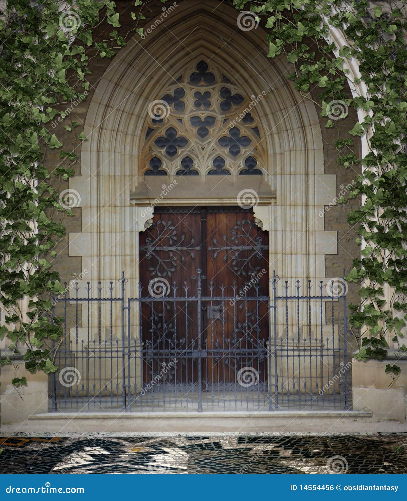 Gothic door 2 stock illustration. Illustration of gothic - 14554456