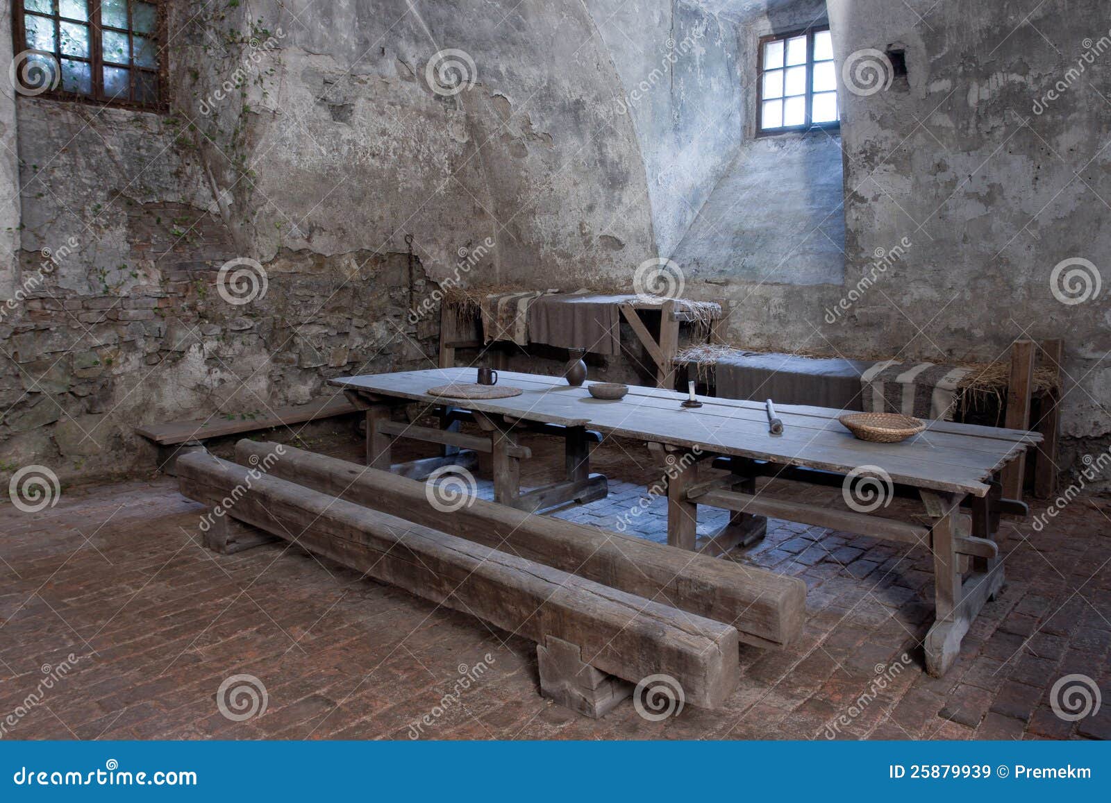 Gothic Dungeon stock image. Image of decoration, bench - 25879939