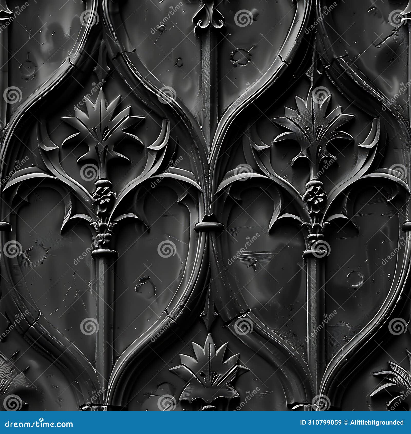 Carved Gothic Wall Repeating Pattern Stock Illustration - Illustration ...