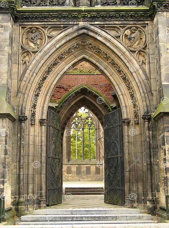 Gothic entrance stock photo. Image of medieval, gate, architecture ...
