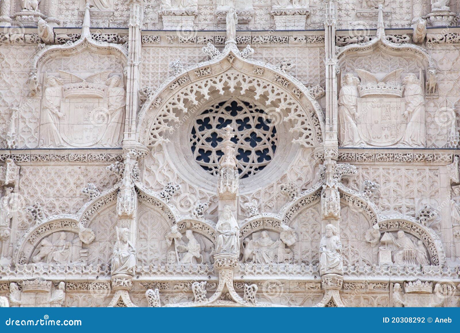 Gothic facade stock photo. Image of castilla, valladolid - 20308292