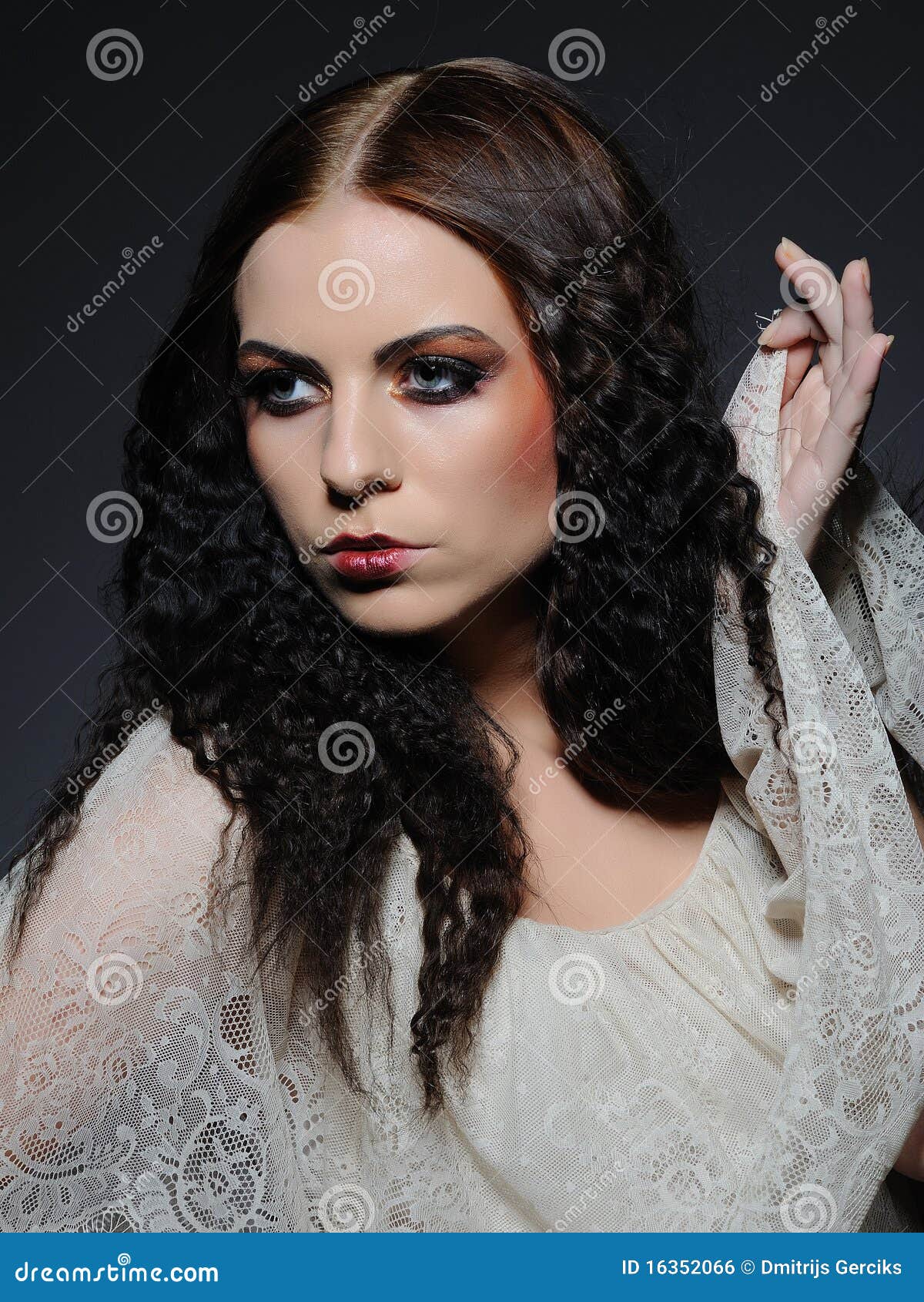 Gothic Female Face Creative Make-up Stock Photo - Image of creative ...