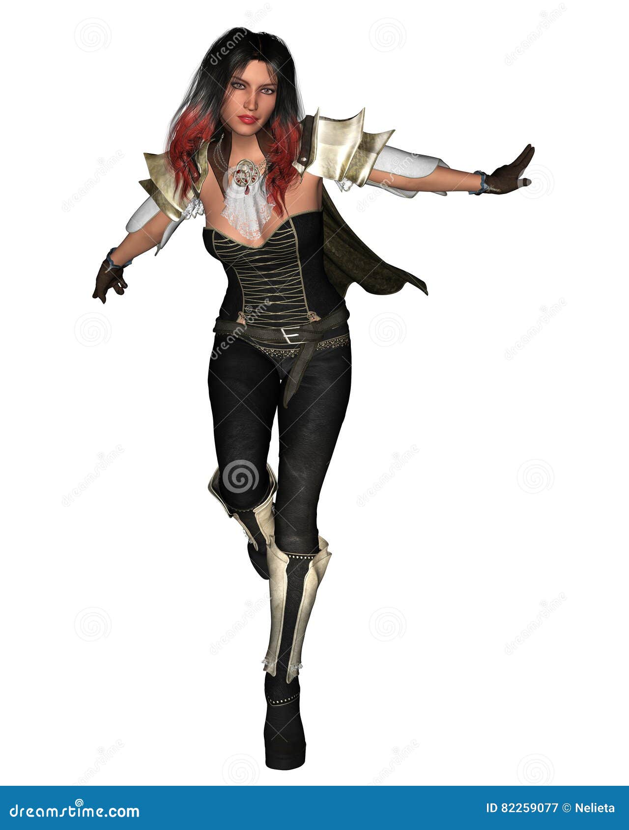 Gothic Fighter stock illustration. Illustration of striking - 82259077