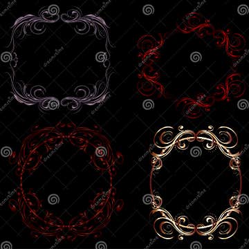 Gothic Filigree Frames stock vector. Illustration of metal - 10039406