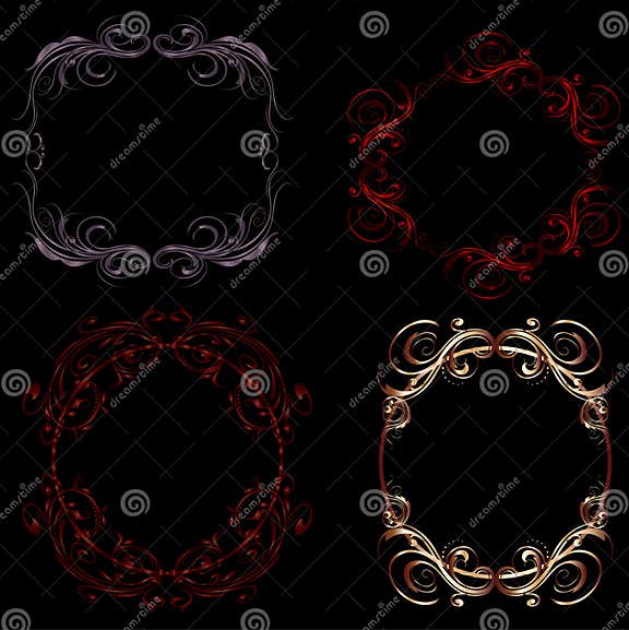 Gothic Filigree Frames stock vector. Illustration of metal - 10039406