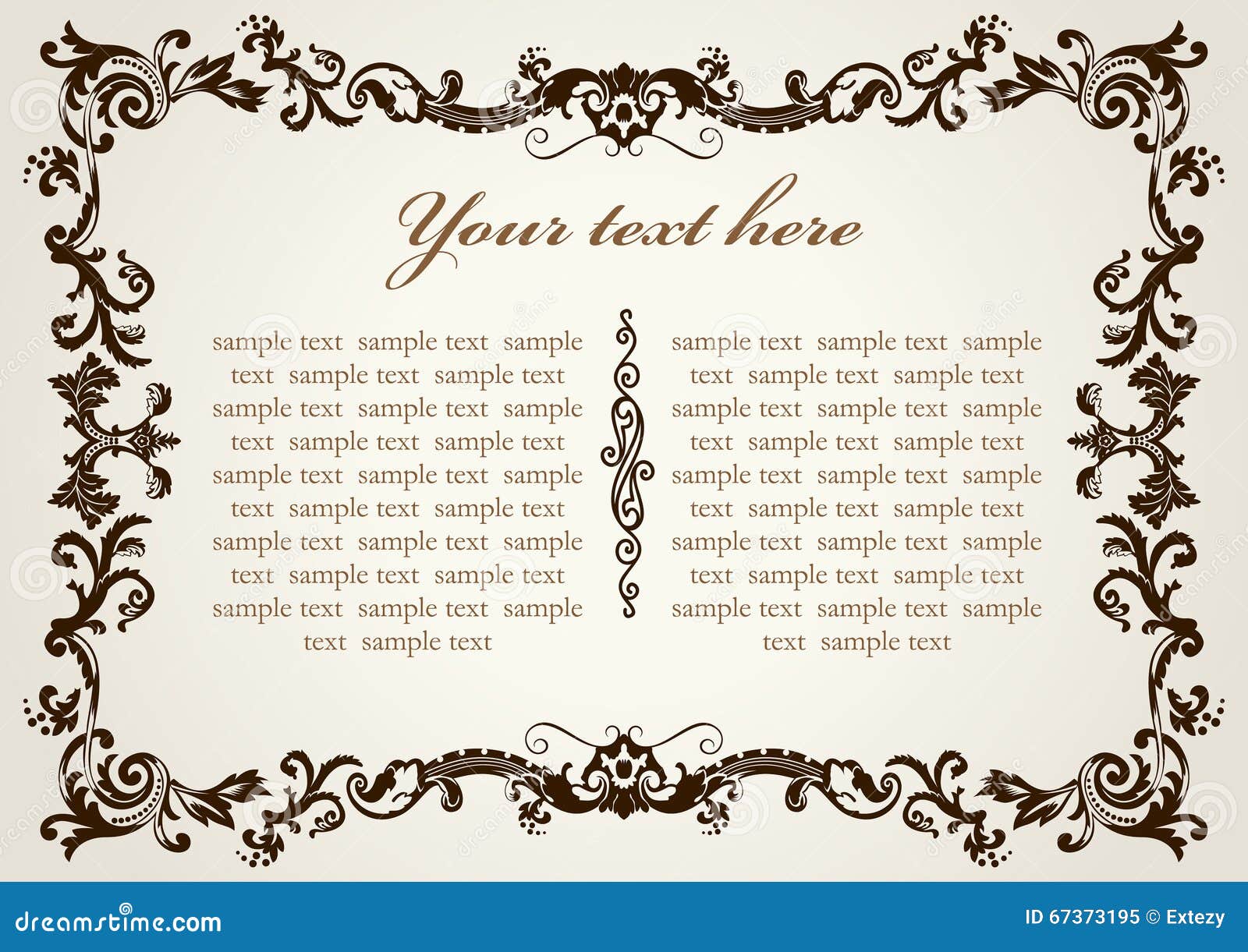 Gothic Frame Decorative Old Stock Vector - Illustration of symbol ...