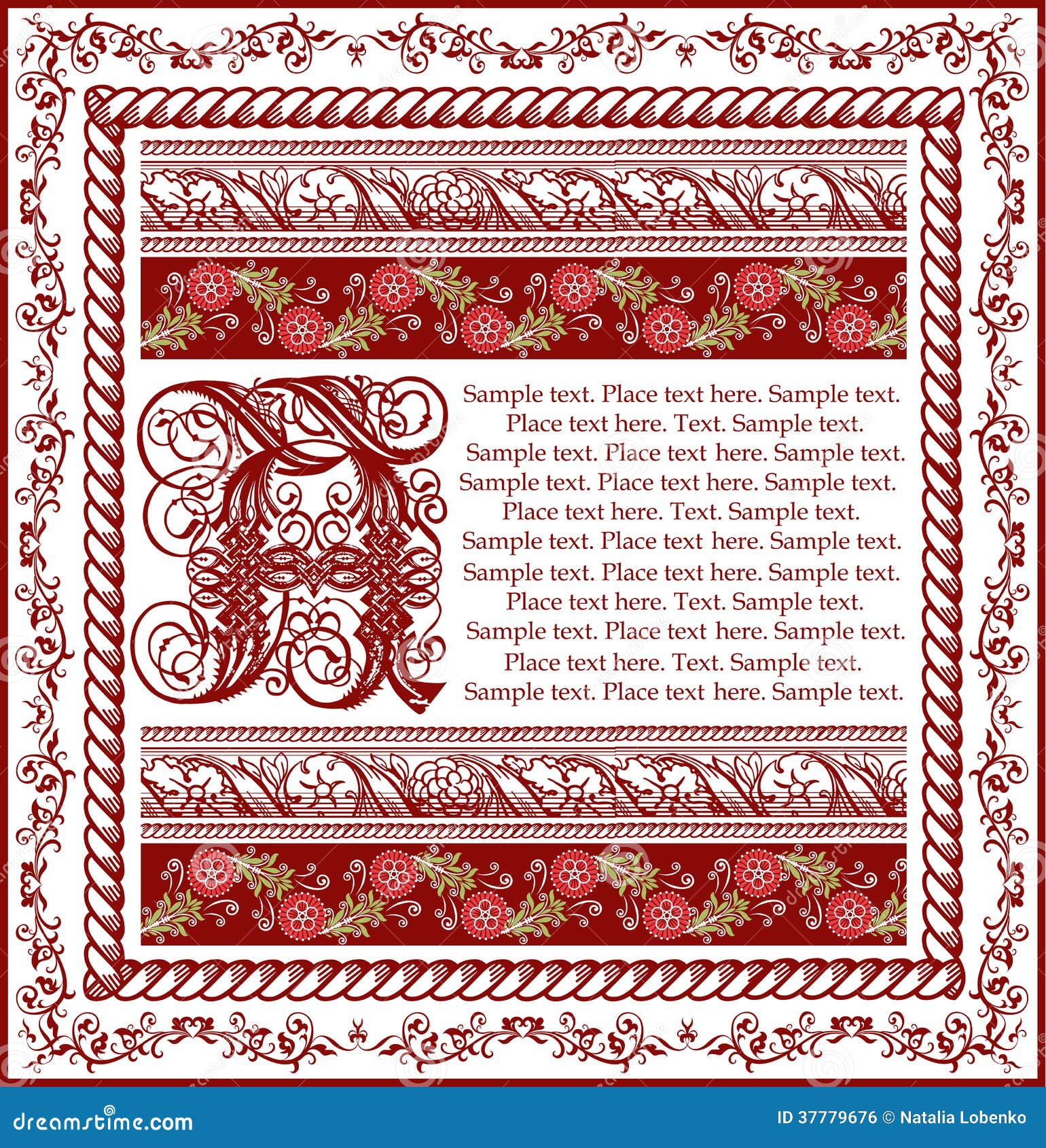 Gothic. Frame. Greeting Card. Stock Vector - Illustration of design ...