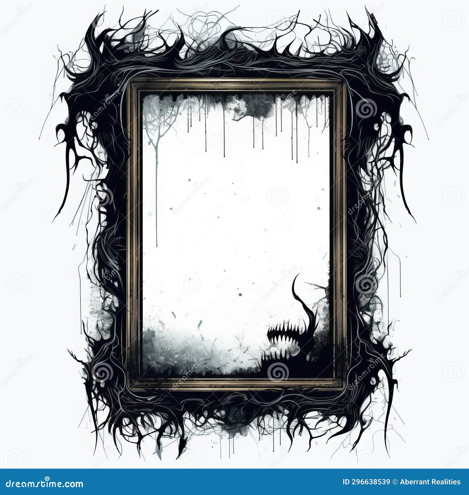 Gothic Frame with a Monster in it Stock Illustration - Illustration of ...