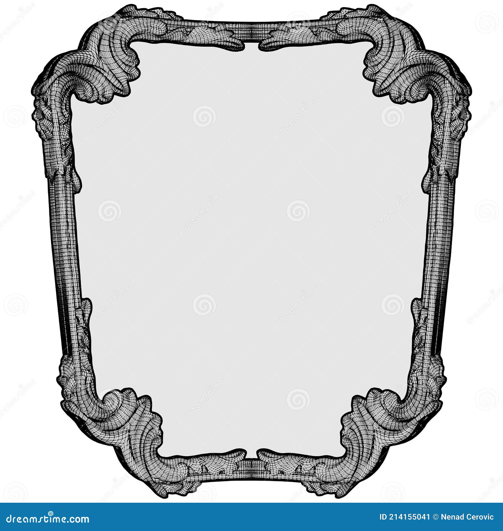 Gothic Frame Vector. Illustration Isolated on White Background Stock ...