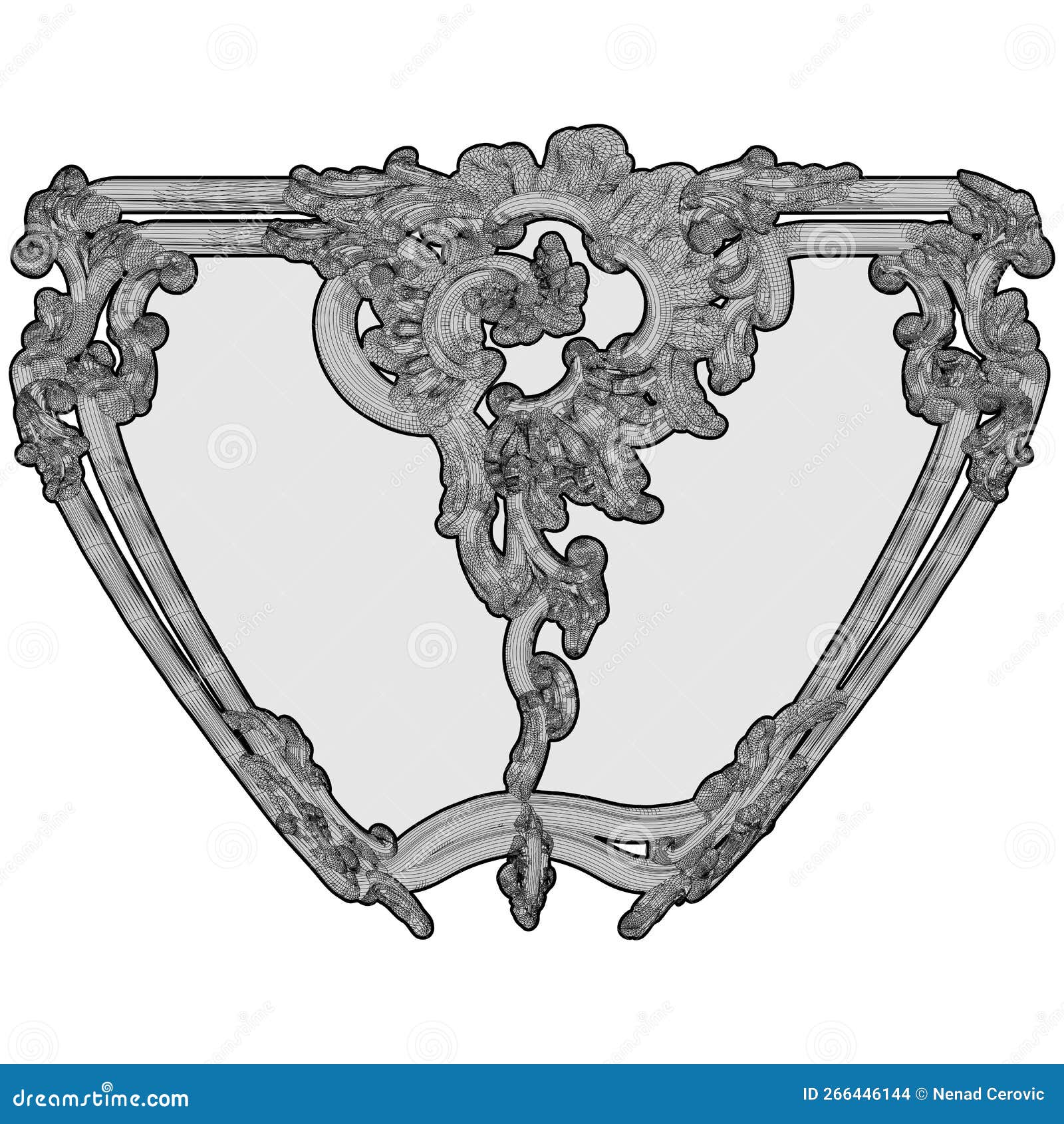 Gothic Frame Vector. Illustration Isolated on White Background Stock ...