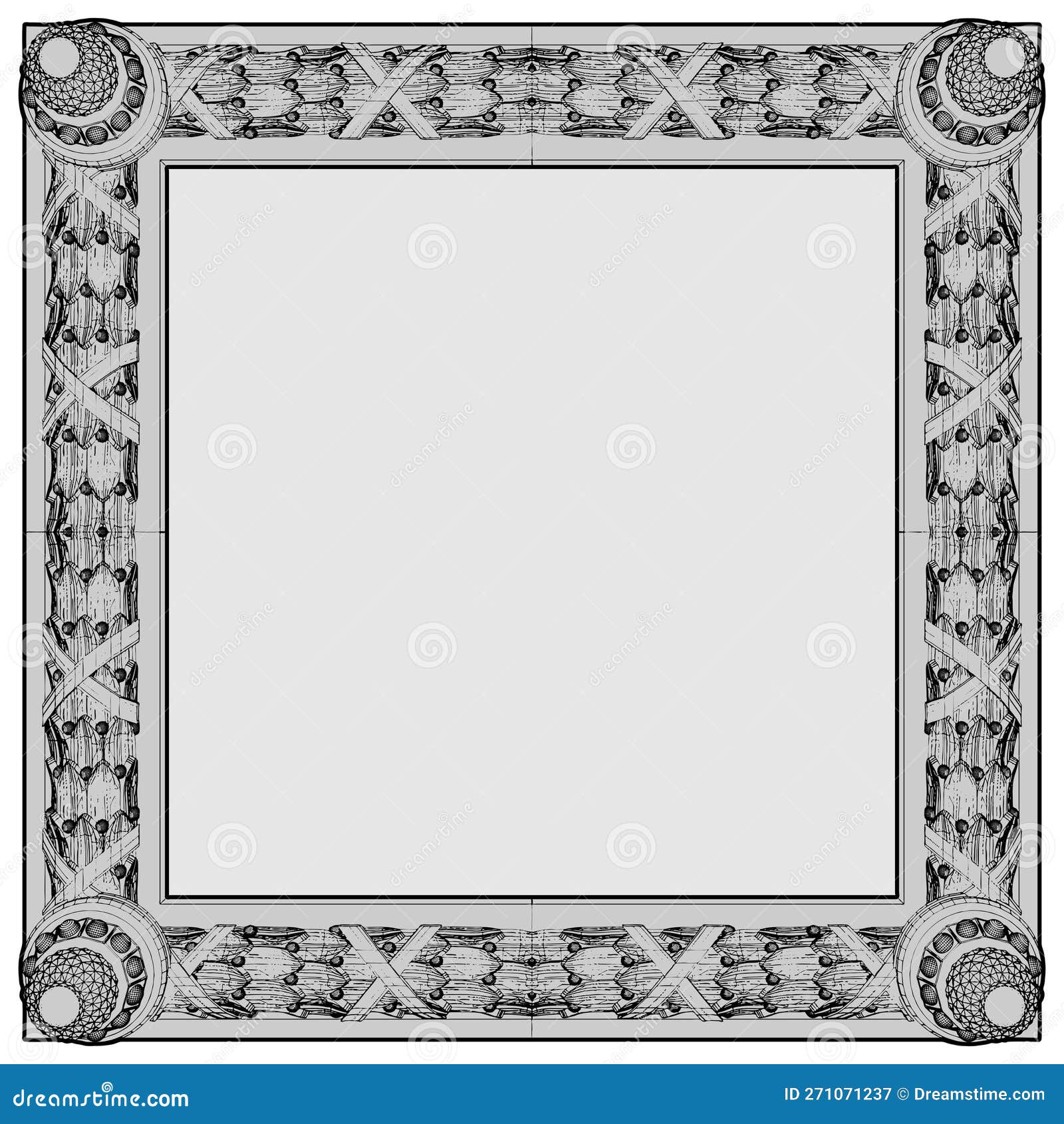 Gothic Frame Vector. Illustration Isolated on White Background Stock ...