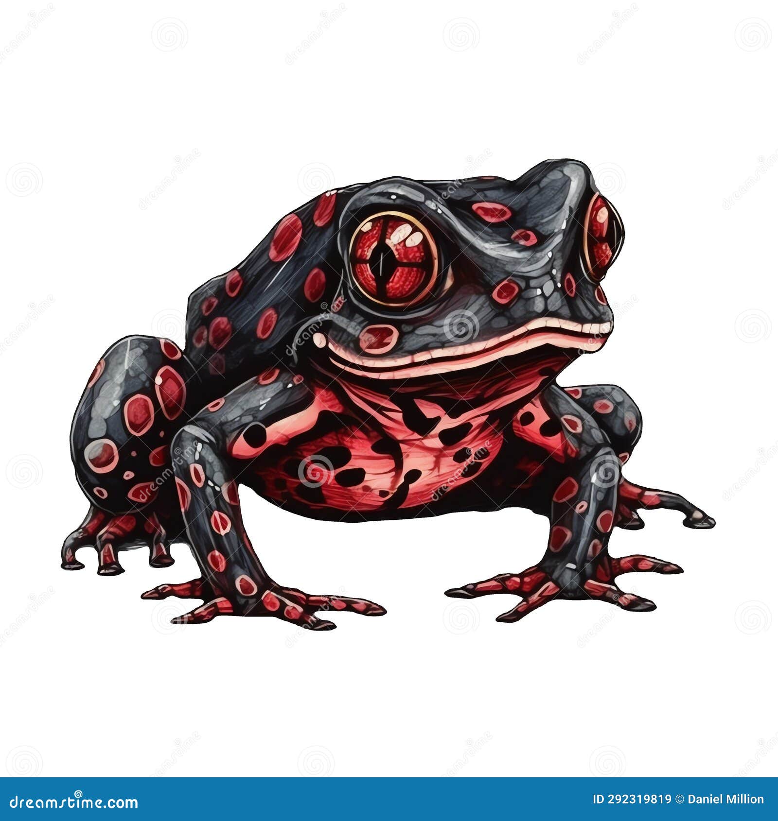 Gothic Frog Watercolor Illustration Stock Illustration - Illustration ...