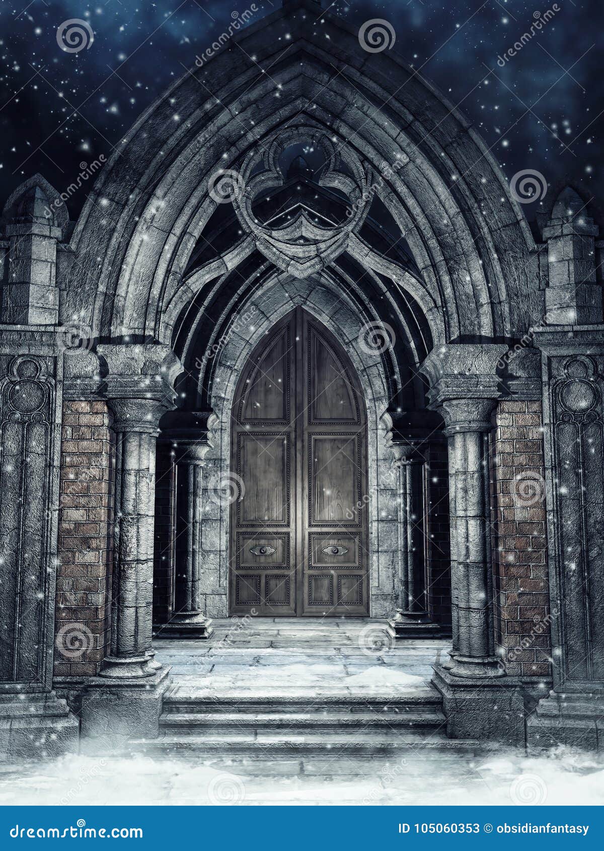 Gothic Gate. Mansion Or Cemetery Entrance Gates, Horror Graveyard Old ...