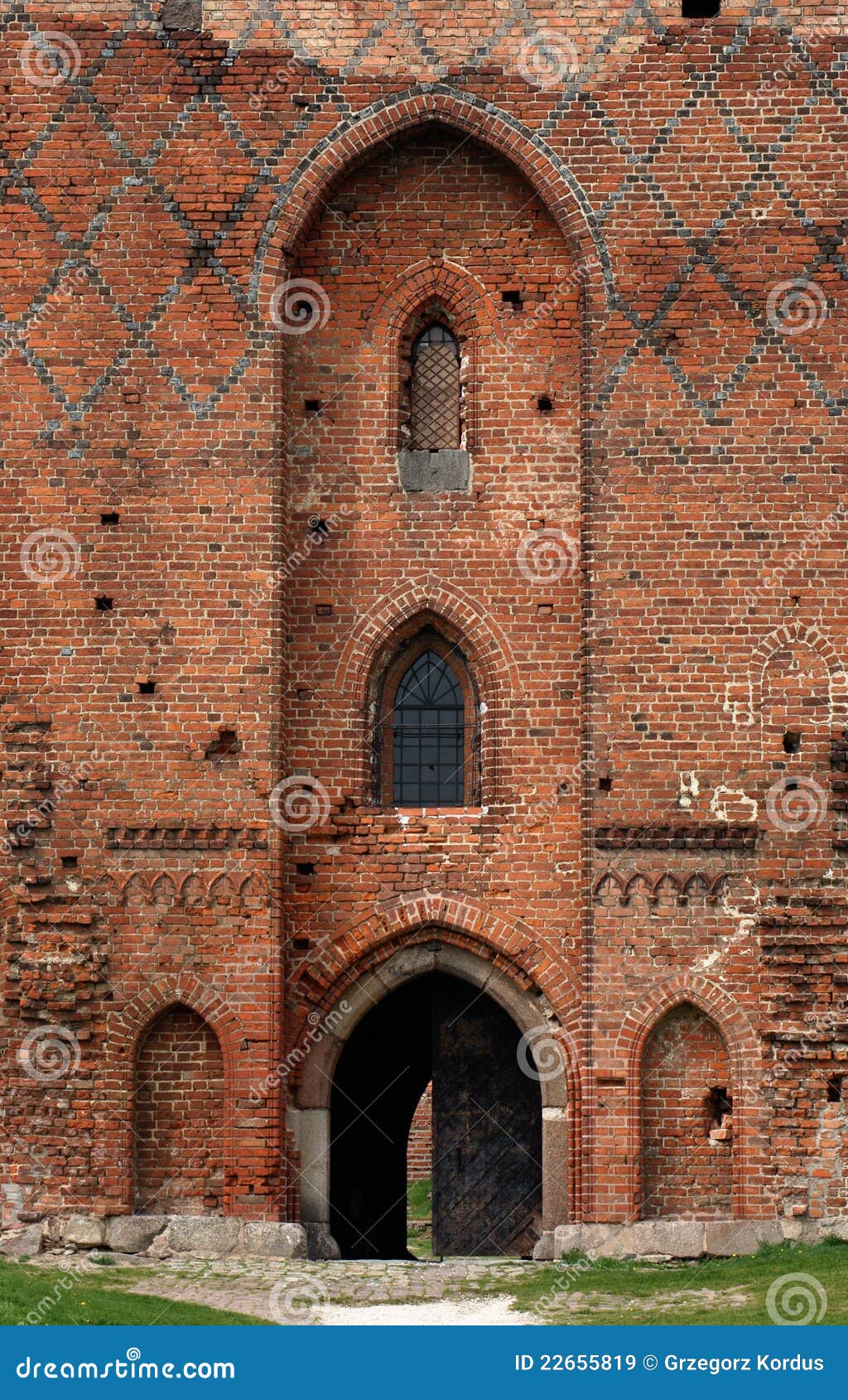 Gothic gateway stock image. Image of wall, brick, teutonic - 22655819