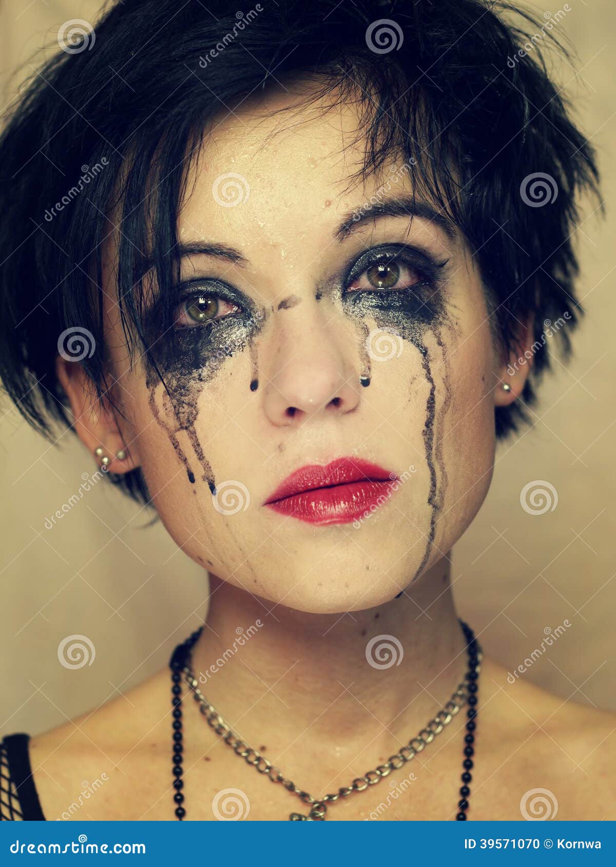 Crying girl stock photo. Image of hairstyle, emotion - 39571070