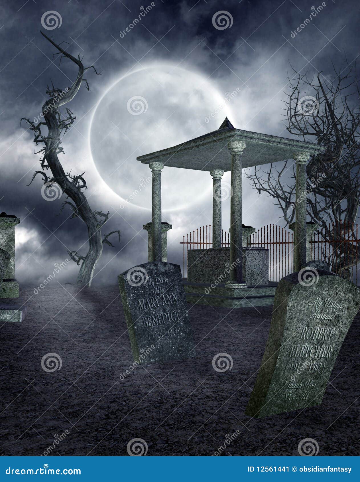 Gothic Graveyard 2 Stock Image - Image: 12561441