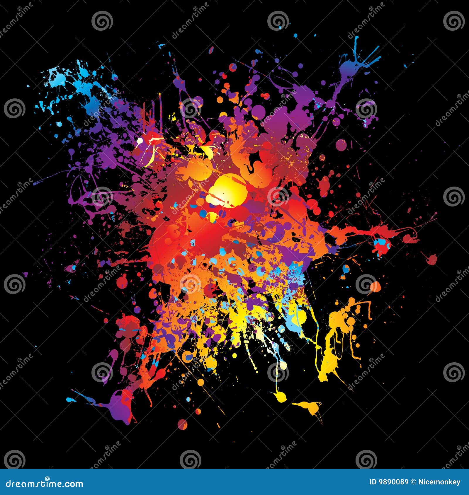 Gothic Grunge Rainbow Splat Stock Illustrations – 9 Gothic Grunge ...