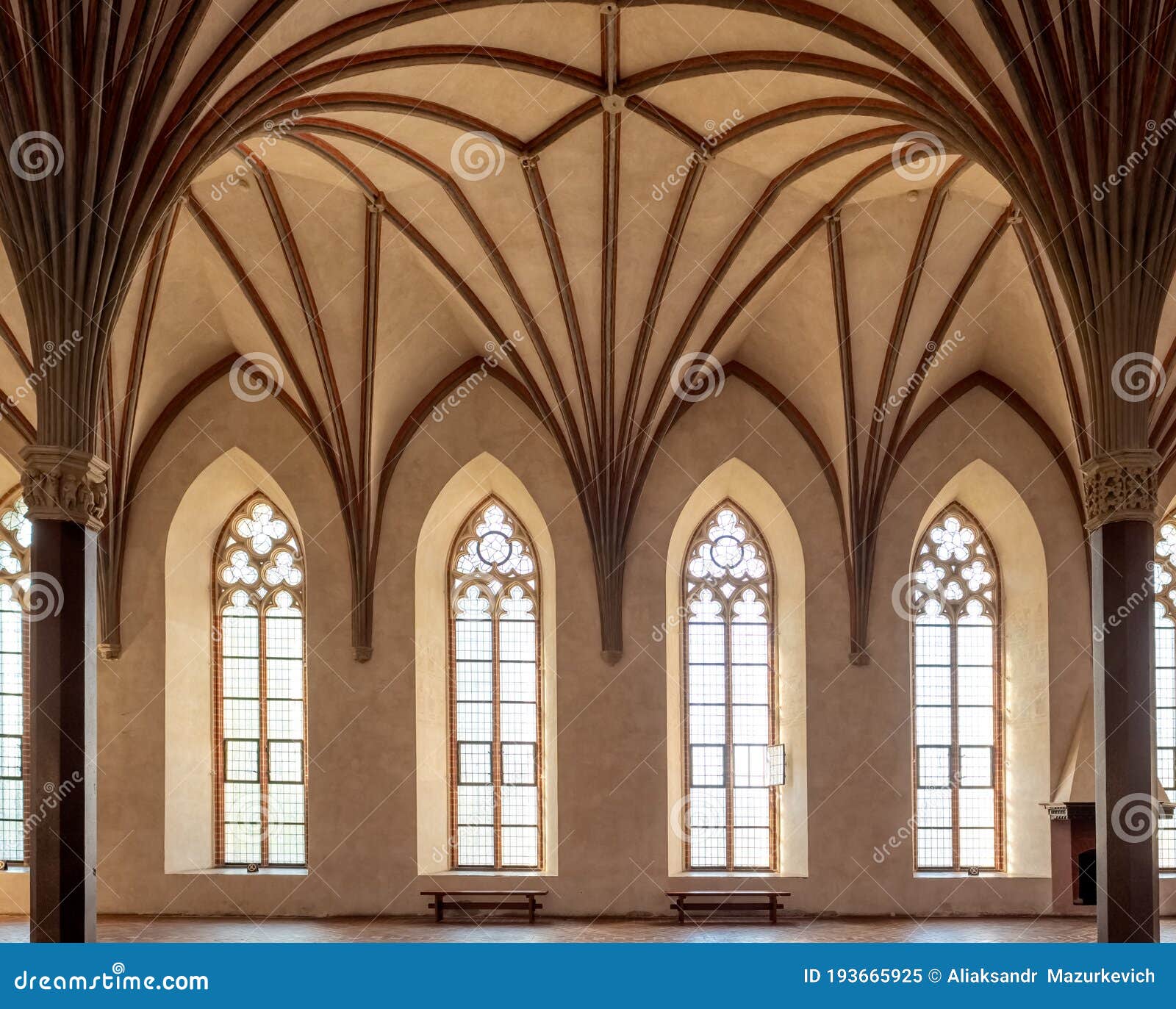Gothic Hall of the Medieval Castle Editorial Image - Image of hall ...